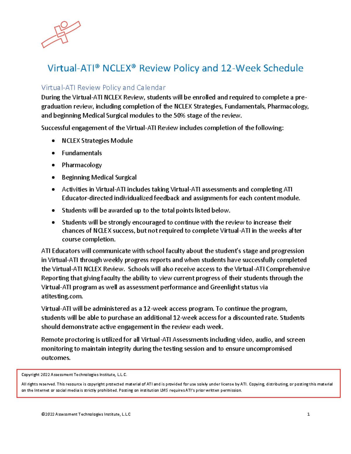 VATI Only CAL Policy 20221109 - Virtual-ATI® NCLEX® Review Policy and ...