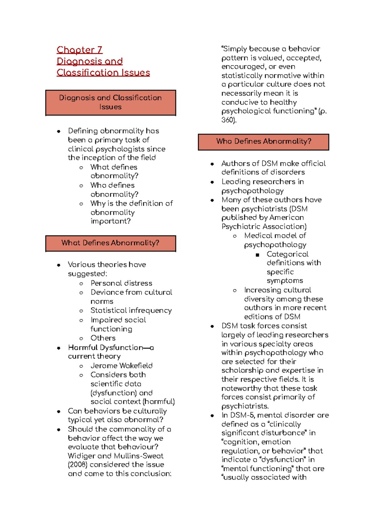 Chapter 7 Diagnosis and Classification Issues - Chapter 7 Diagnosis and Classification Issues ...