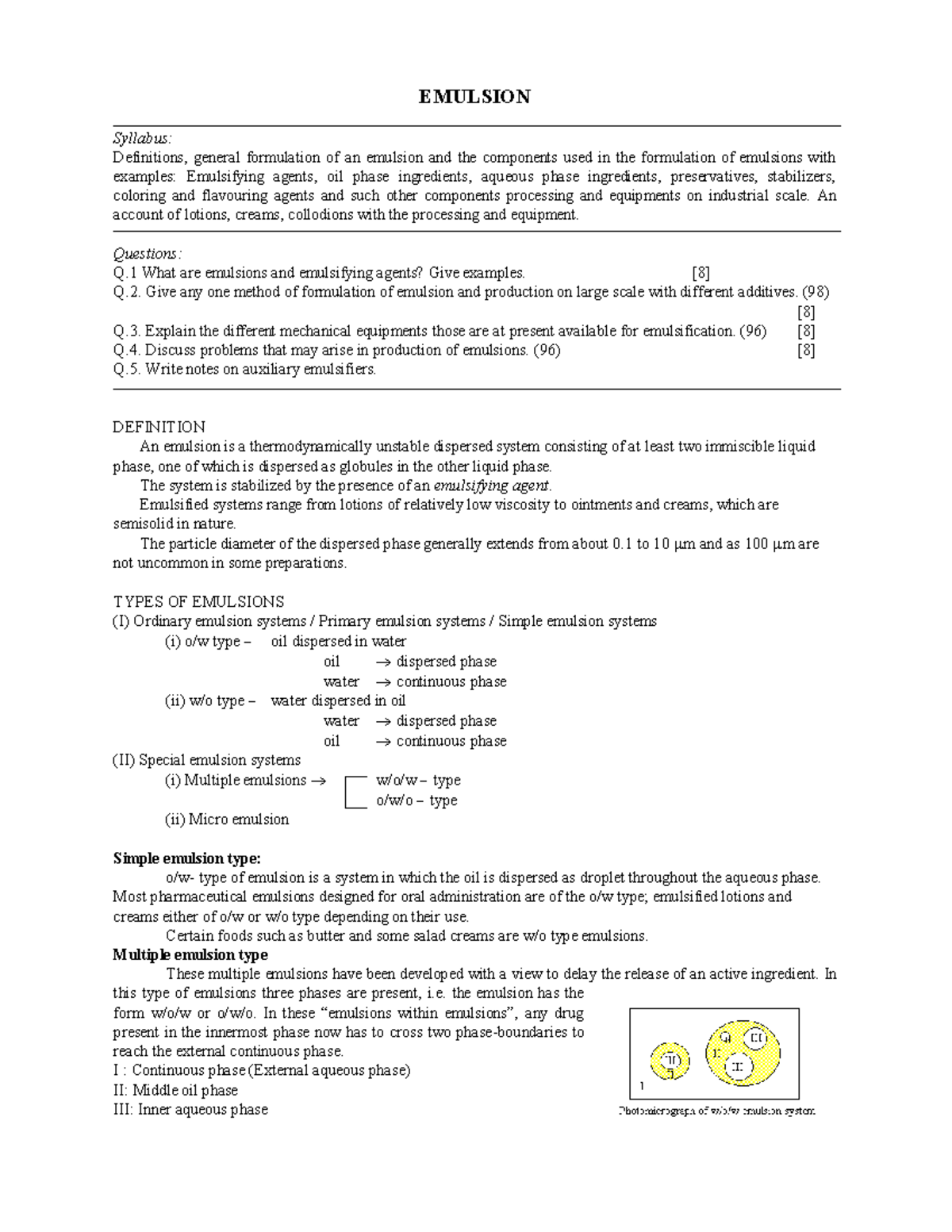 Emulsion:biphasic dosage form, classification& characteristics of ...