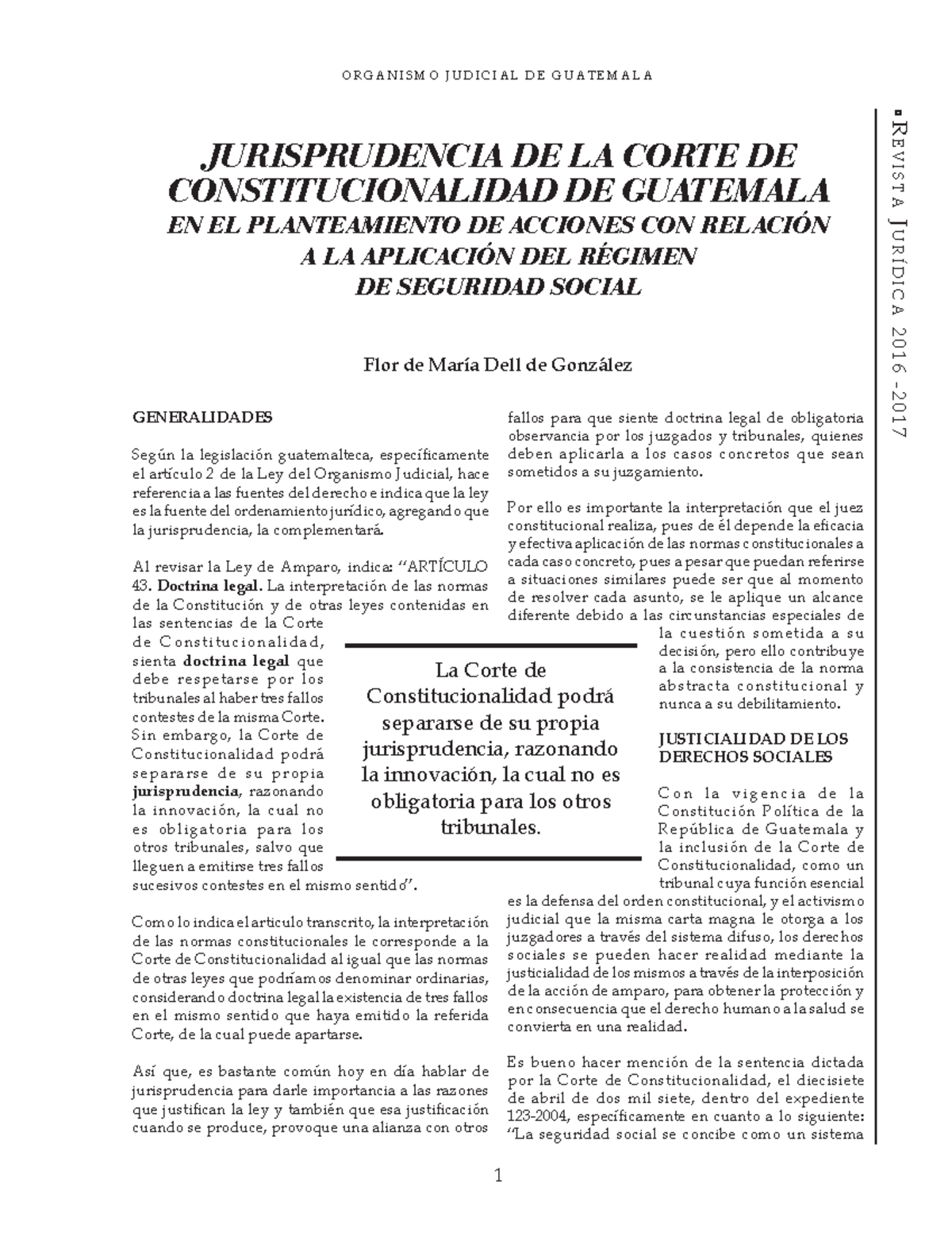 01 Jurisprudencia CC - O R G A N I S M O J U D I C I A L D E G U A T E M A L A R E v I S T A J U ...