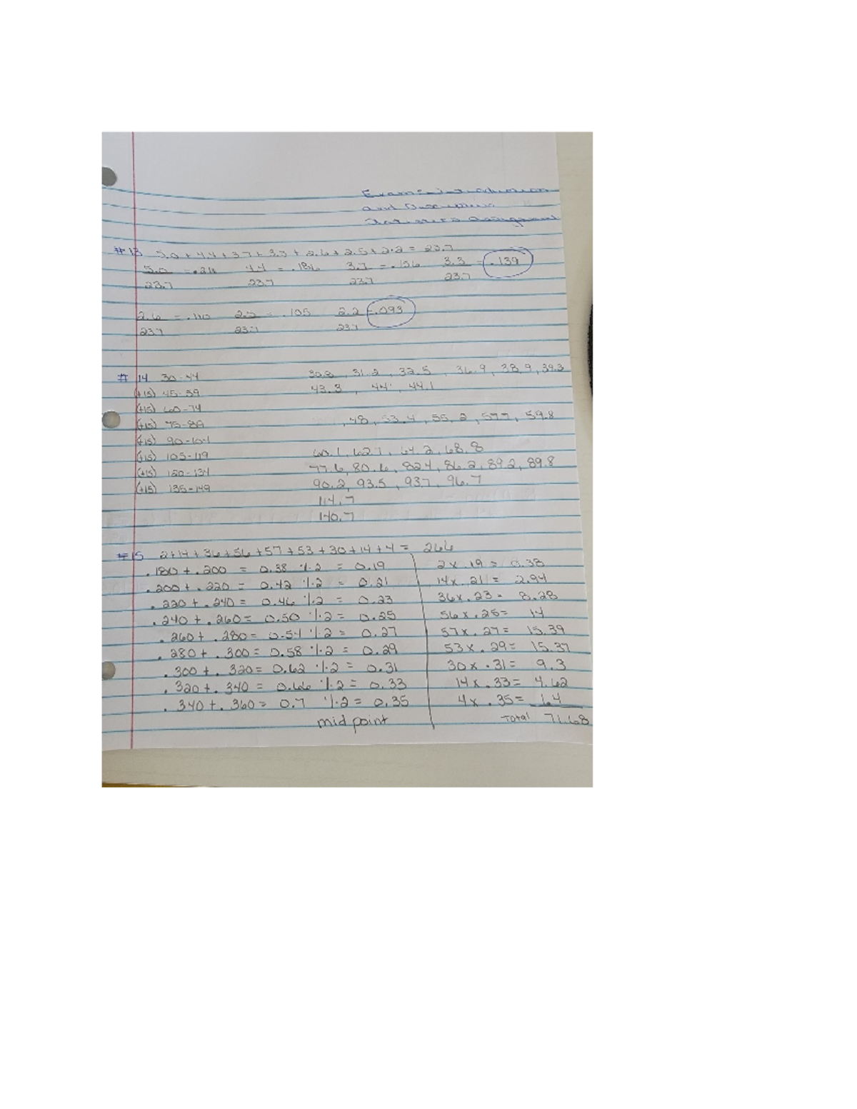 Exam 1 work - MATH 201 - Studocu