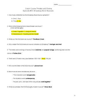 Crash Course Episodes 1-3 - Name: _________________ Crash Course ...