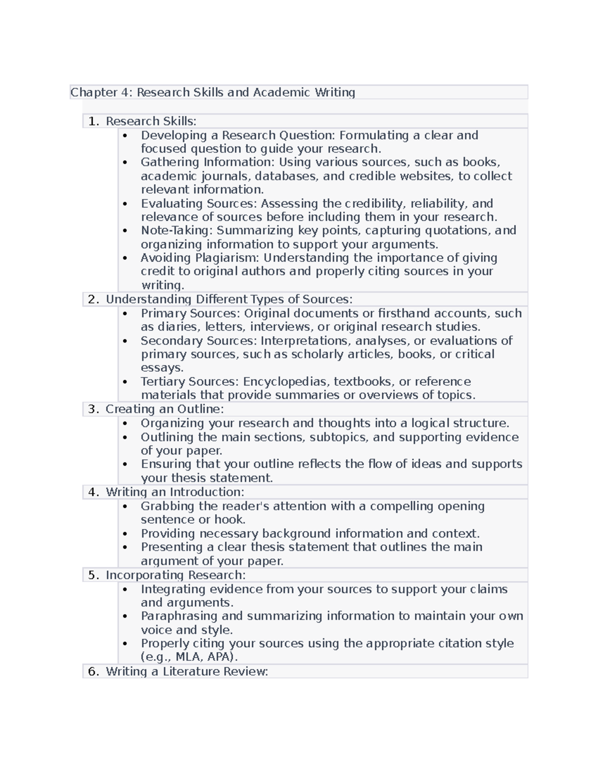 Introduction to Literature - Chapter 4: Research Skills and Academic ...