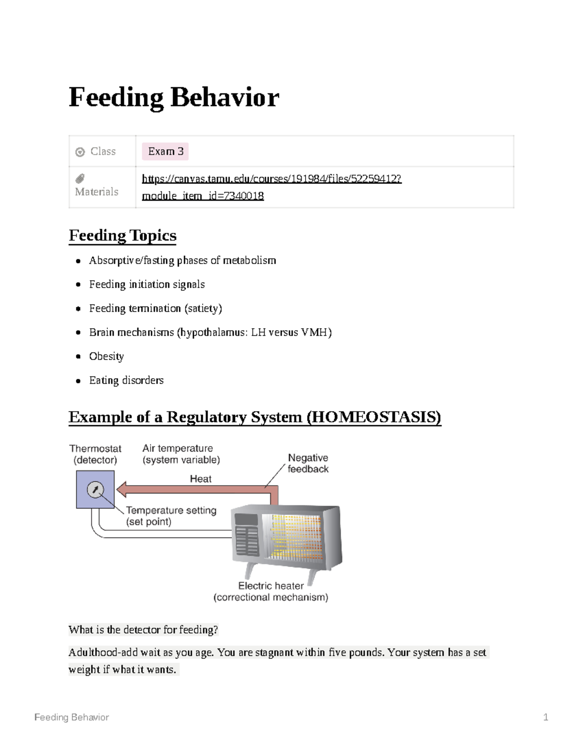 Feeding Behavior notes - Feeding Behavior Class Exam 3 Materials - Studocu