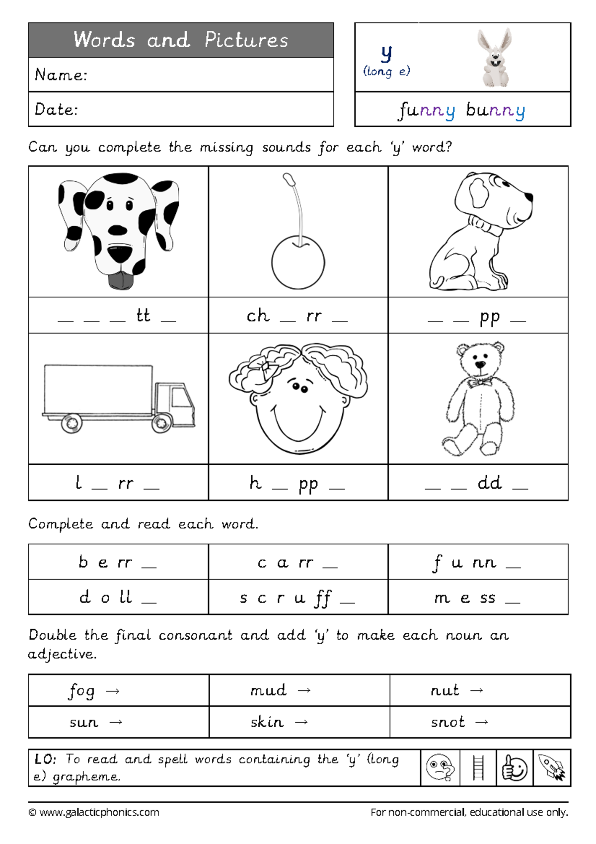 Long e worksheet with y - EDST2000 - MQ - Studocu