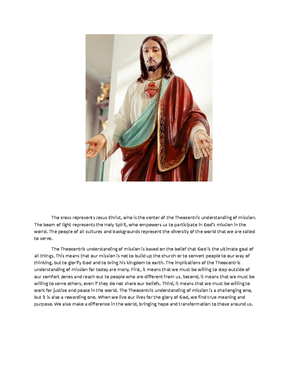 CFE103 - Mandatory - The cross represents Jesus Christ, who is the ...