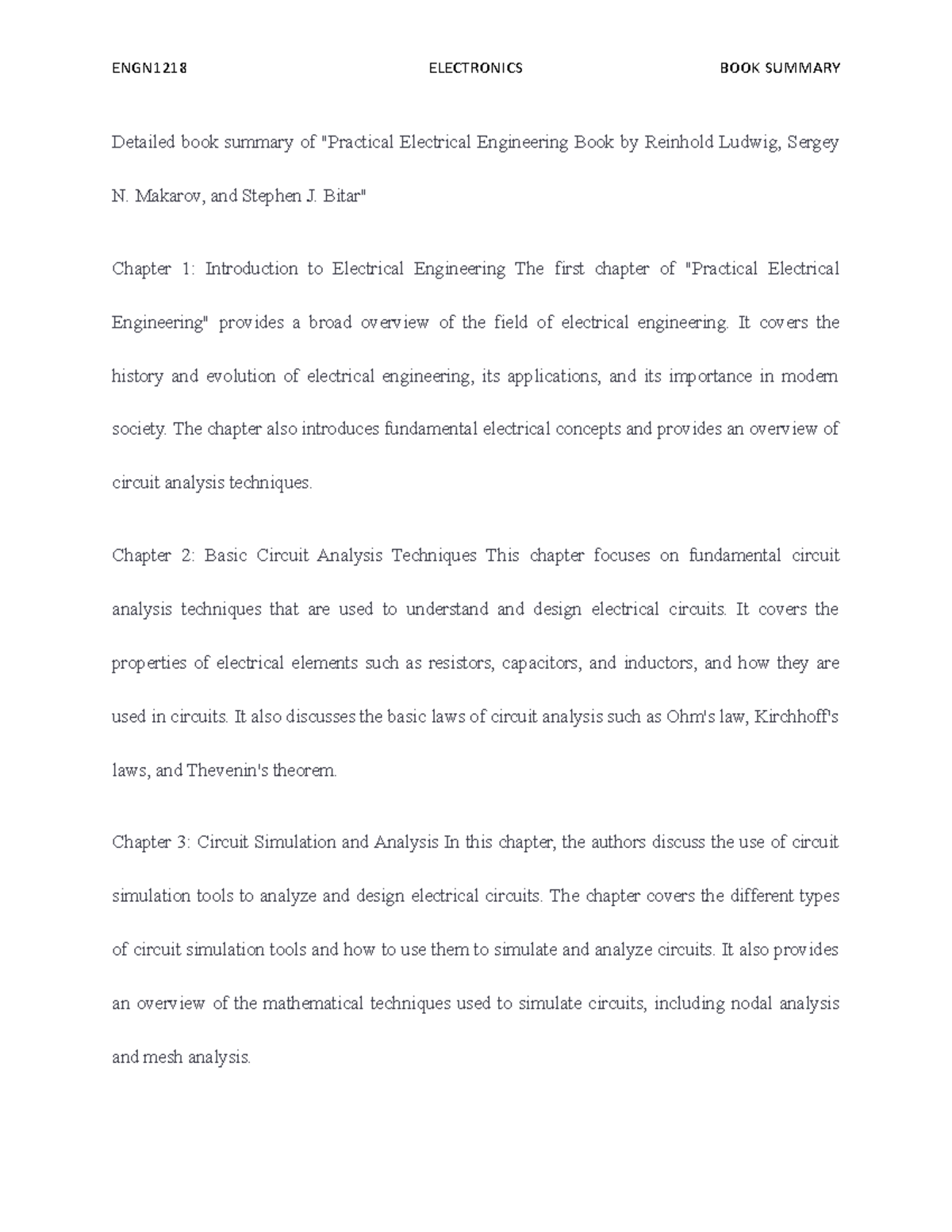 Detailed book summary of Practical Electrical Engineering - Makarov ...