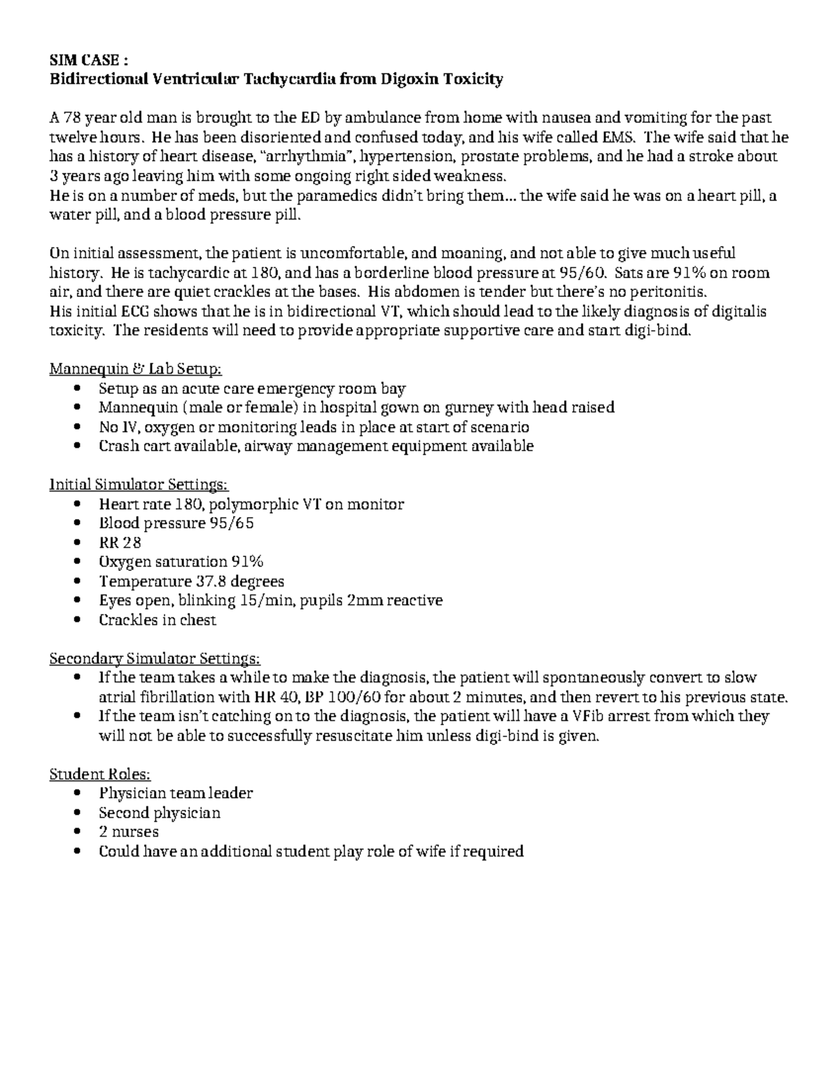 Bidirectional+Ventricular+Tachycardia+from+Digoxin+Toxicity - SIM CASE ...