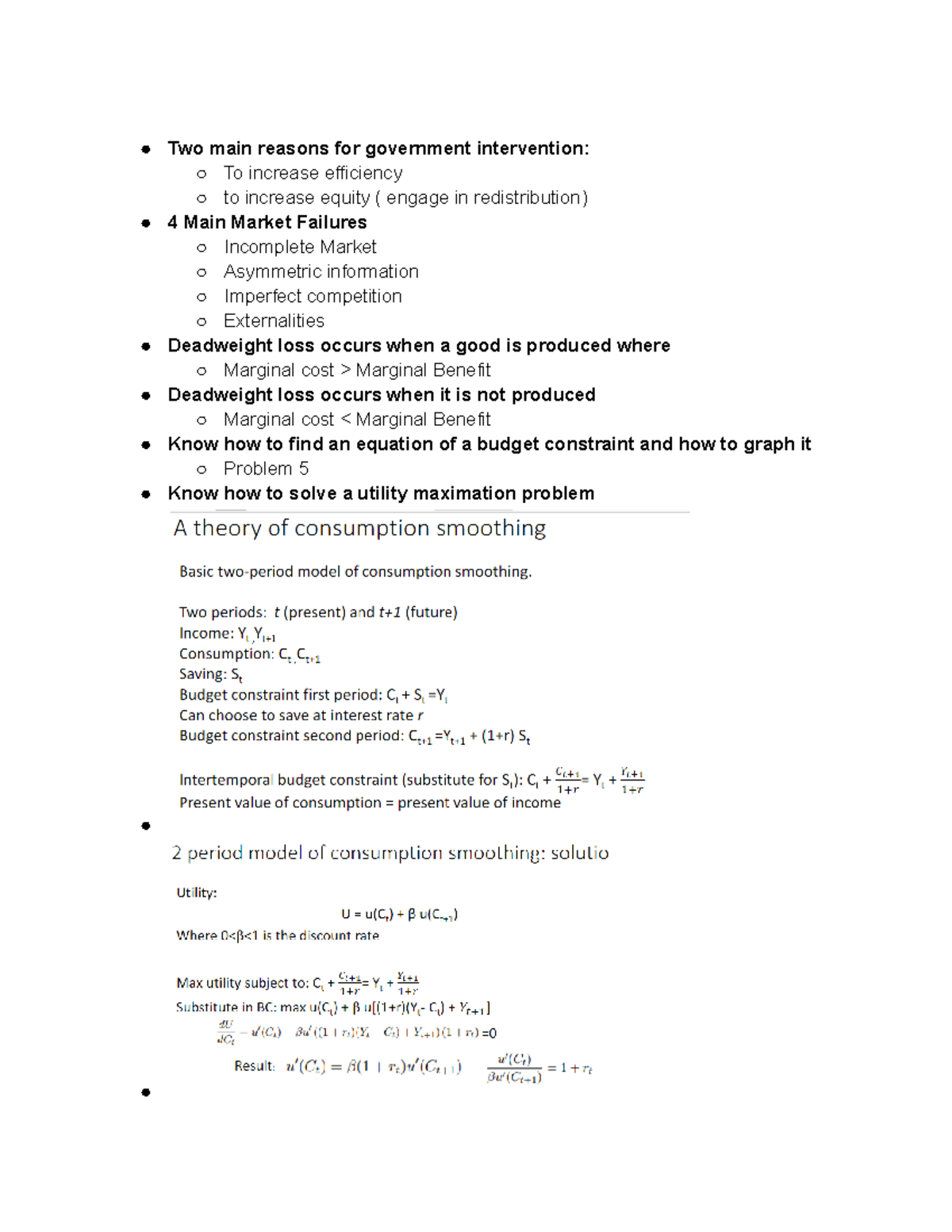 Review - Summary Introduction to Microeconomics - Two main reasons for ...