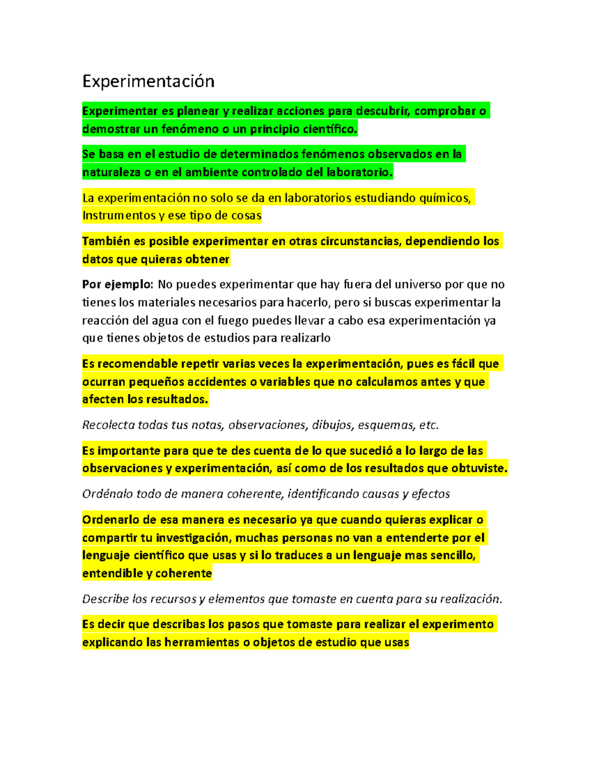Experimentación - Totalmente leible y entendibleTotalmente leible y ...