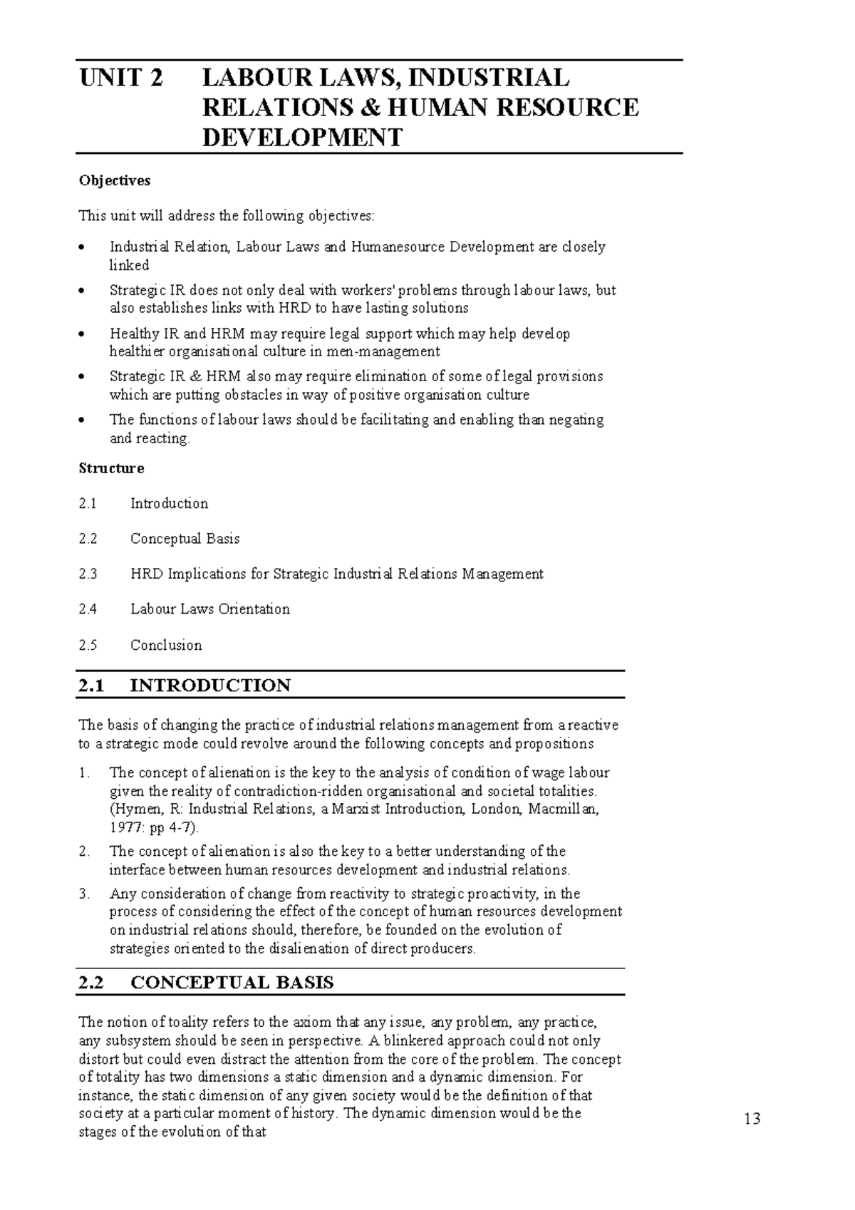 labour law act and introduction with complete studt material - Labour ...