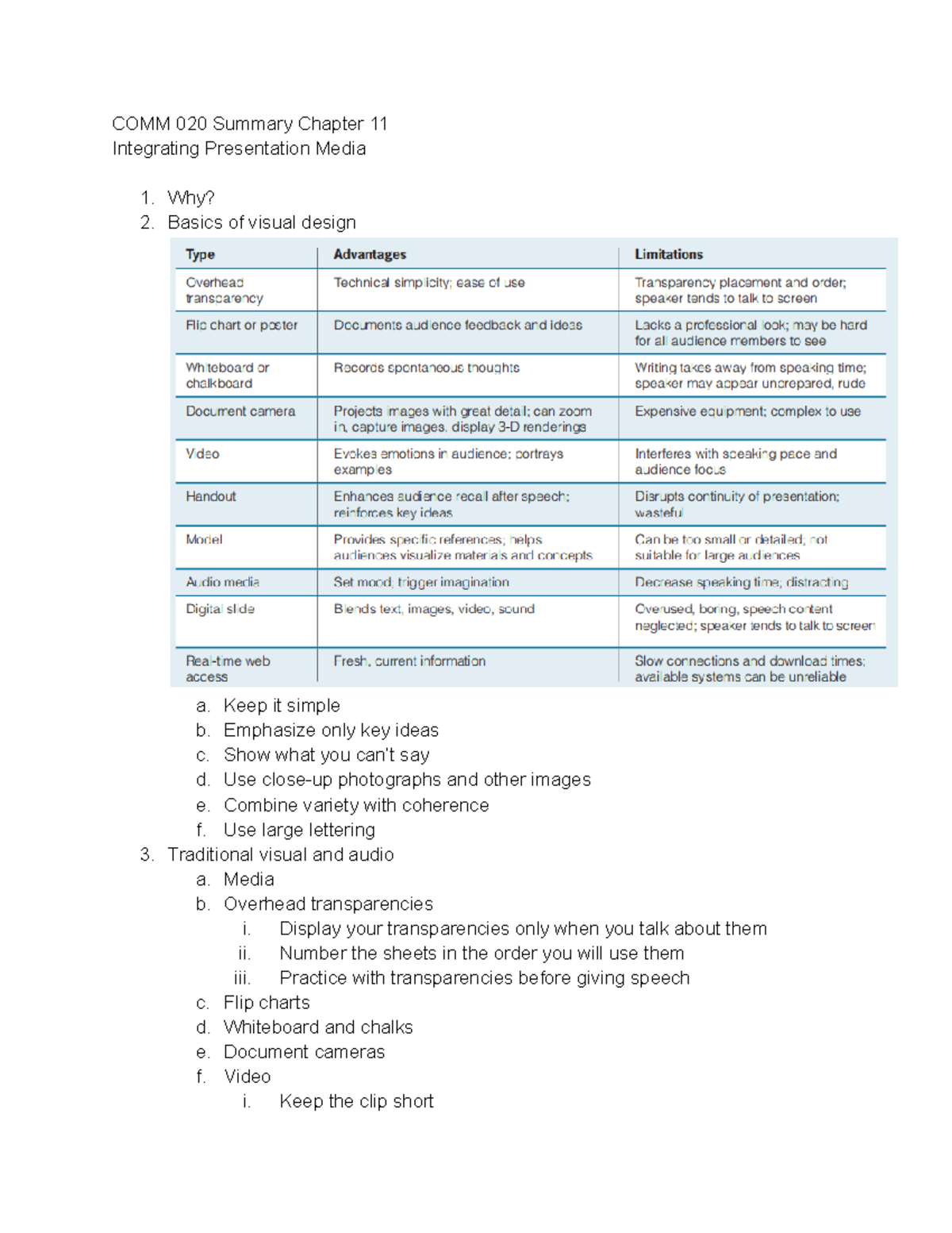 COMM 020 Summary Chapter 11 - COMM 020 Summary Chapter 11 Integrating ...