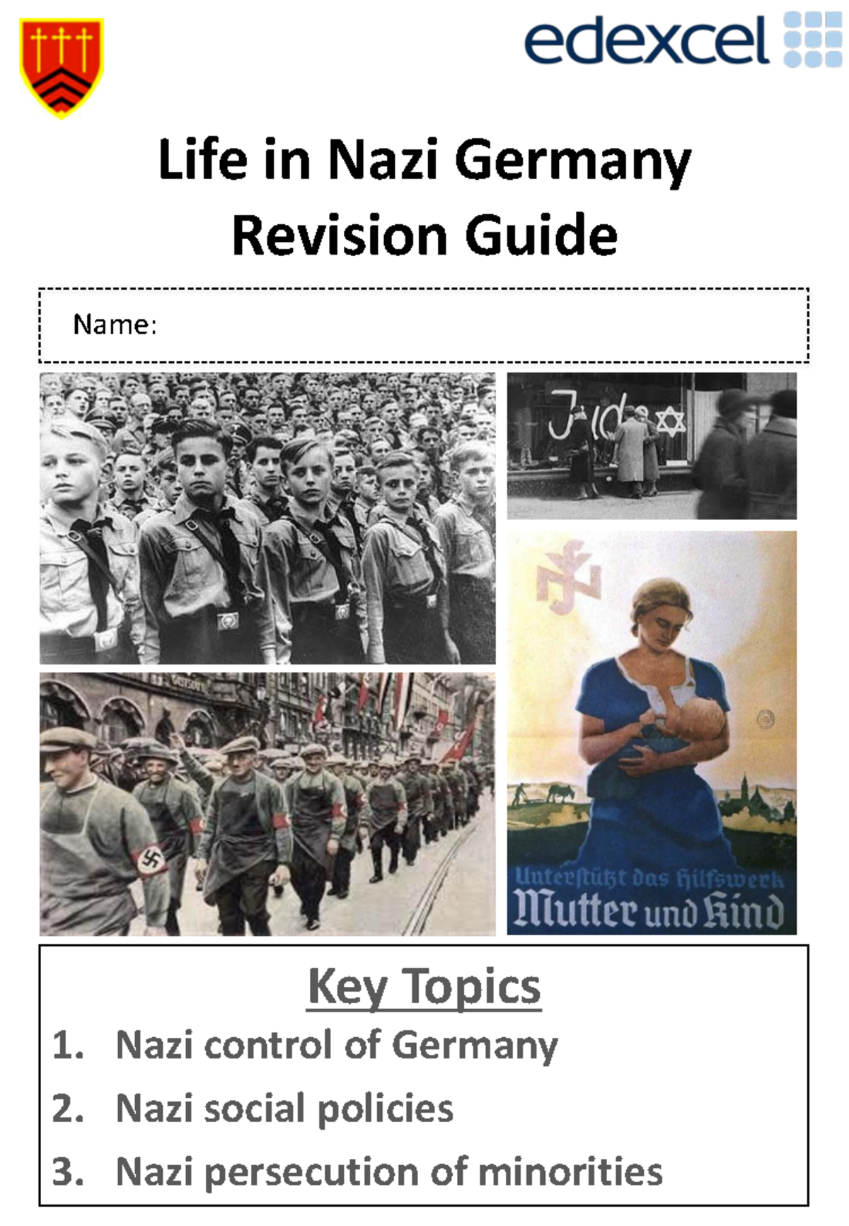 Life in Nazi Germany - Life in Nazi Germany Revision Guide Key Topics 1 ...