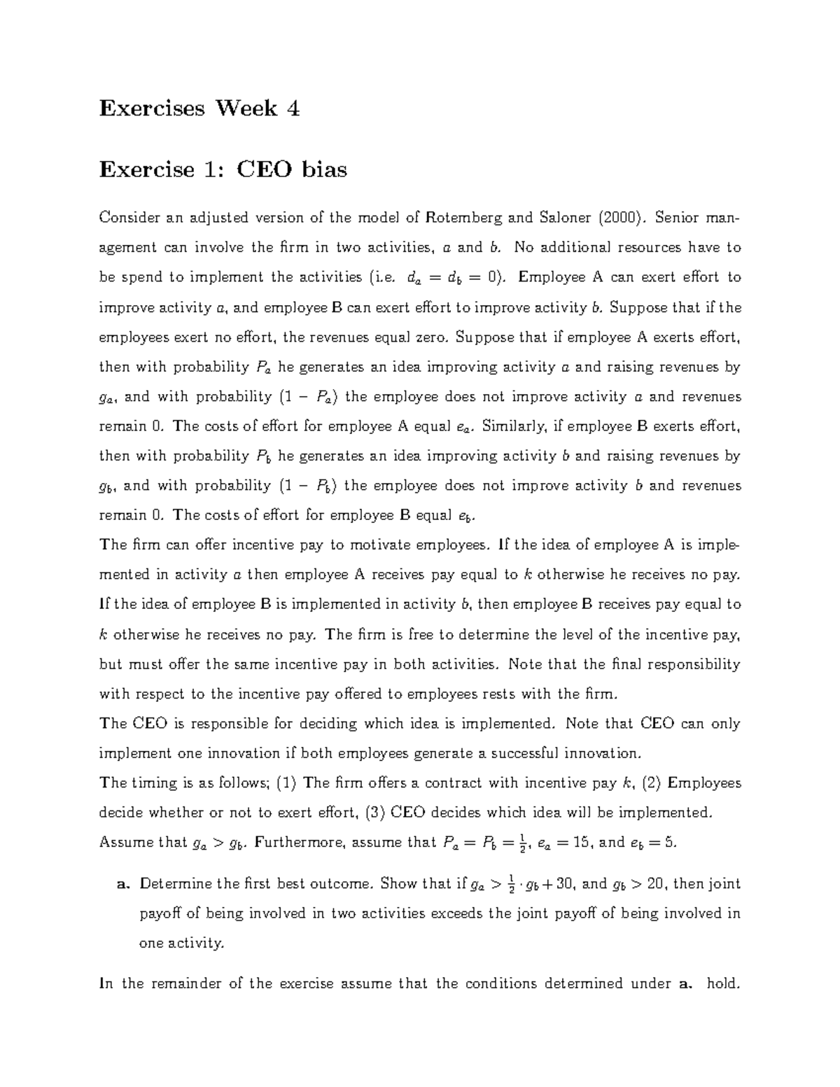 Exercises Tutorial Week 4 - Exercises Week 4 Exercise 1: CEO bias ...