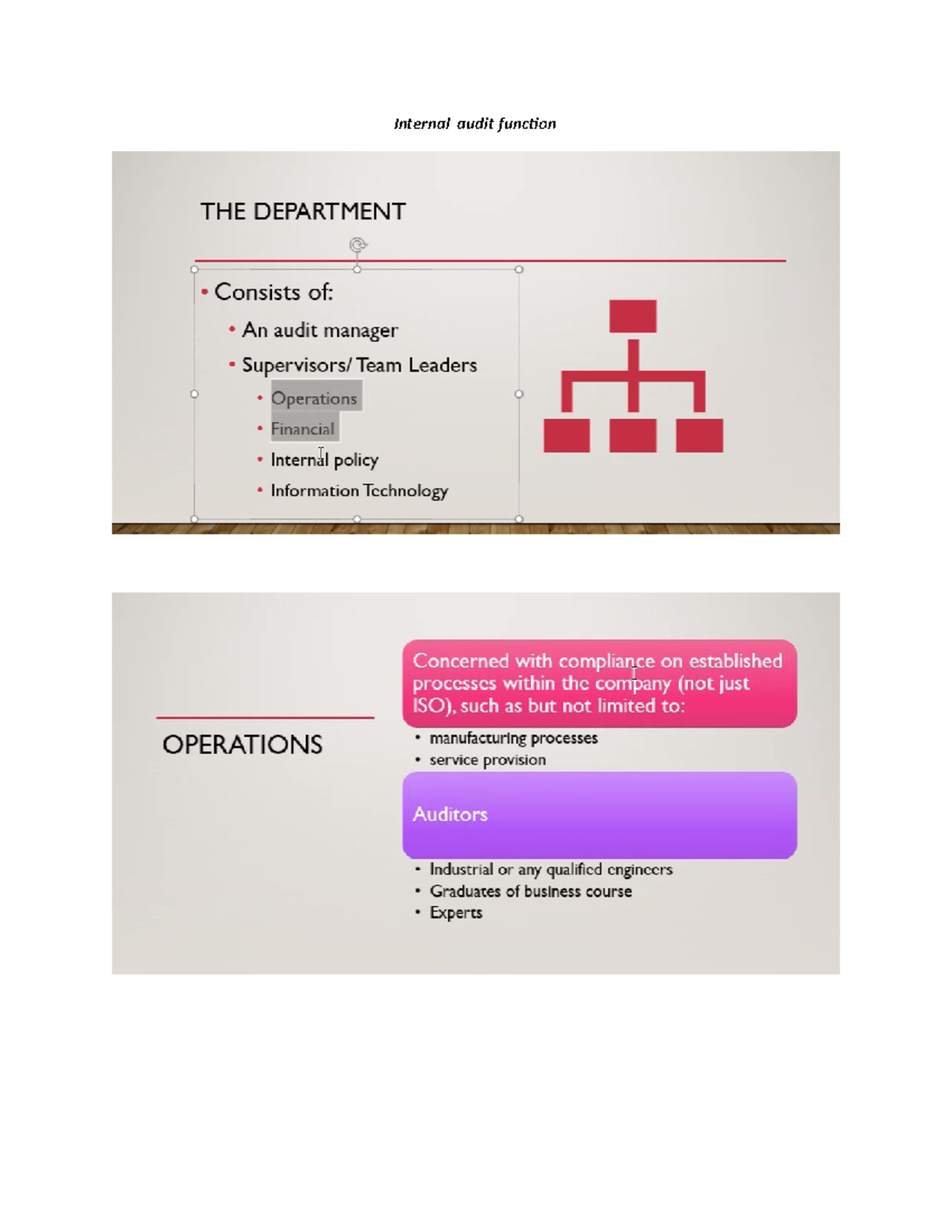 Internal-audit-function - Conceptual Framework of Accounting Standard ...