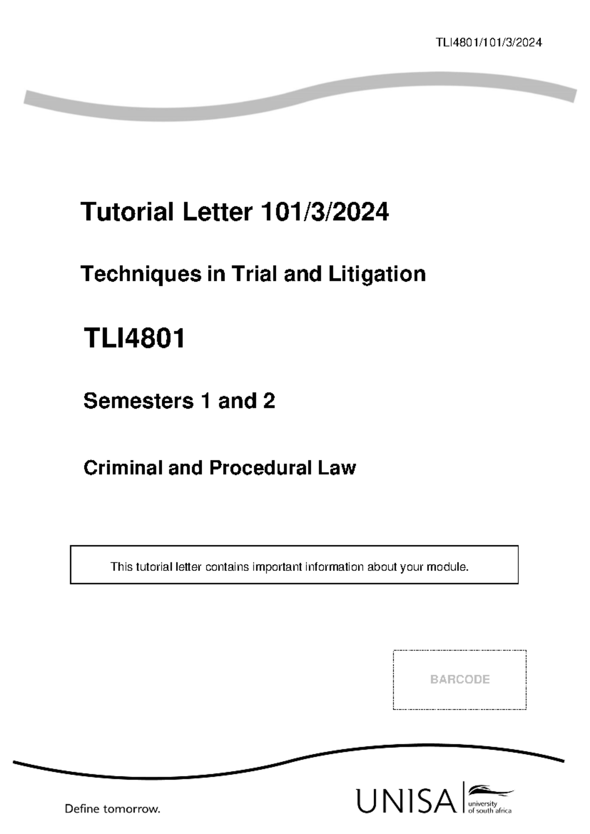 101 2024 3 b - tutorial letter - Tutorial Letter 101/ 3 / 2024 ...