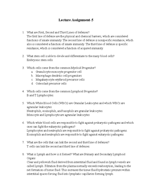 Microbiology - Lecture Assignment 3 - Lecture Assignment- What are the functions of the enzymes ...
