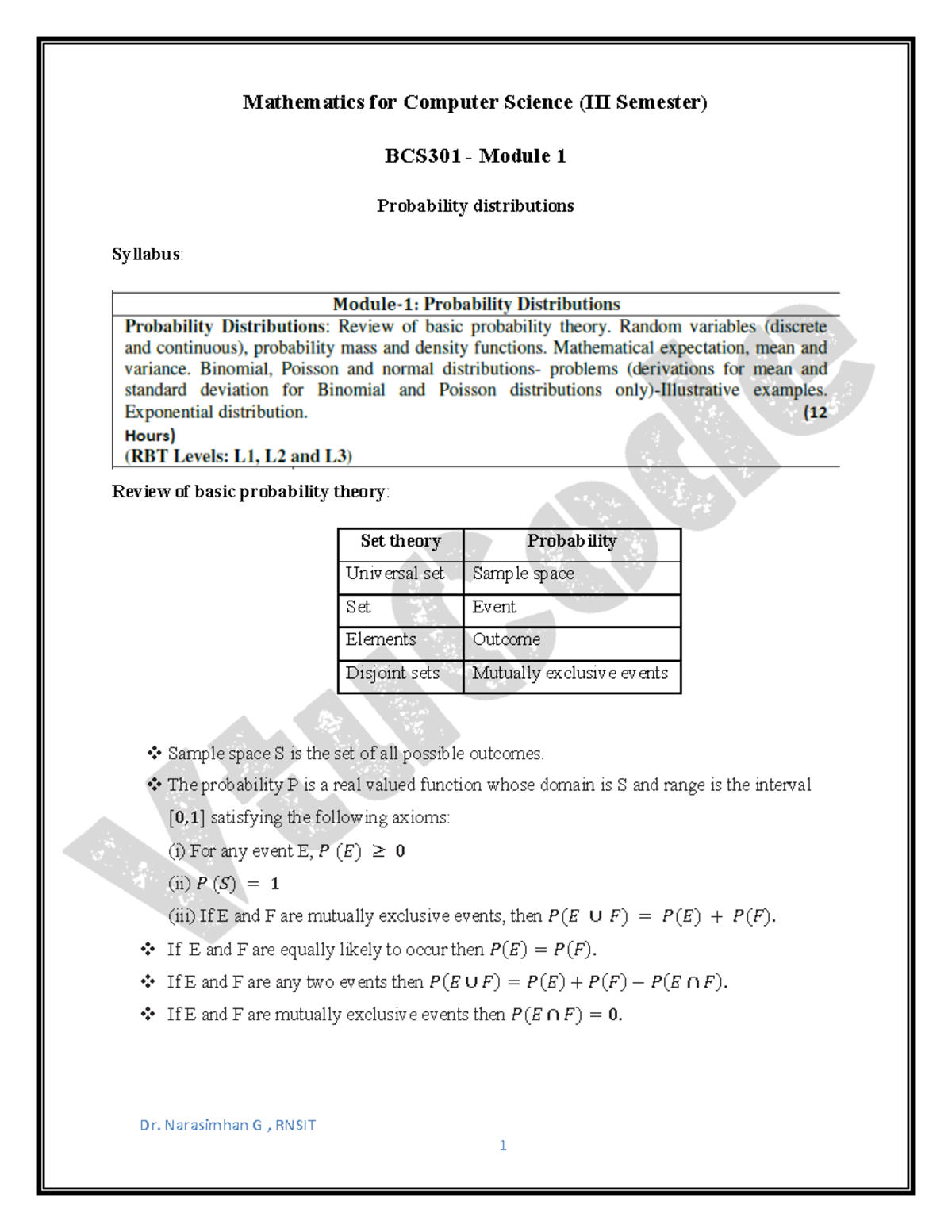 Maths full notes - Dr. Narasimhan G , RNSIT Mathematics for Computer ...