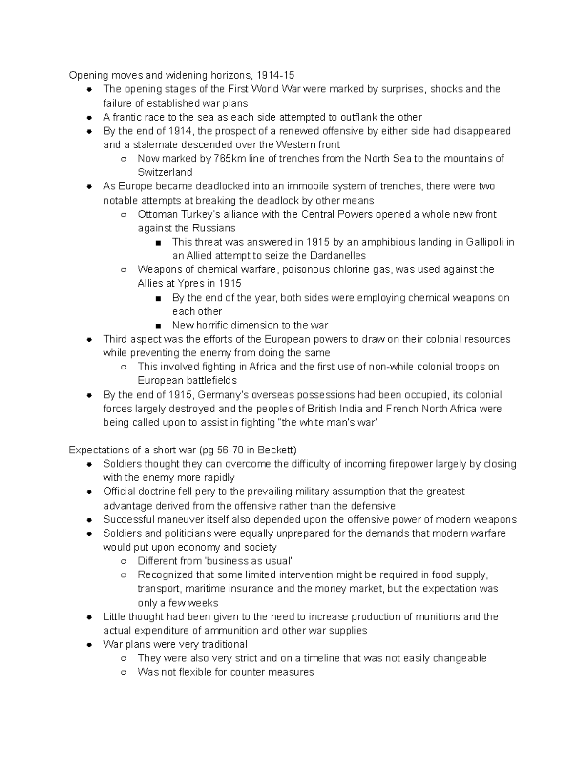 Module 2 notes - Online class, Professor James Wood - Opening moves and ...
