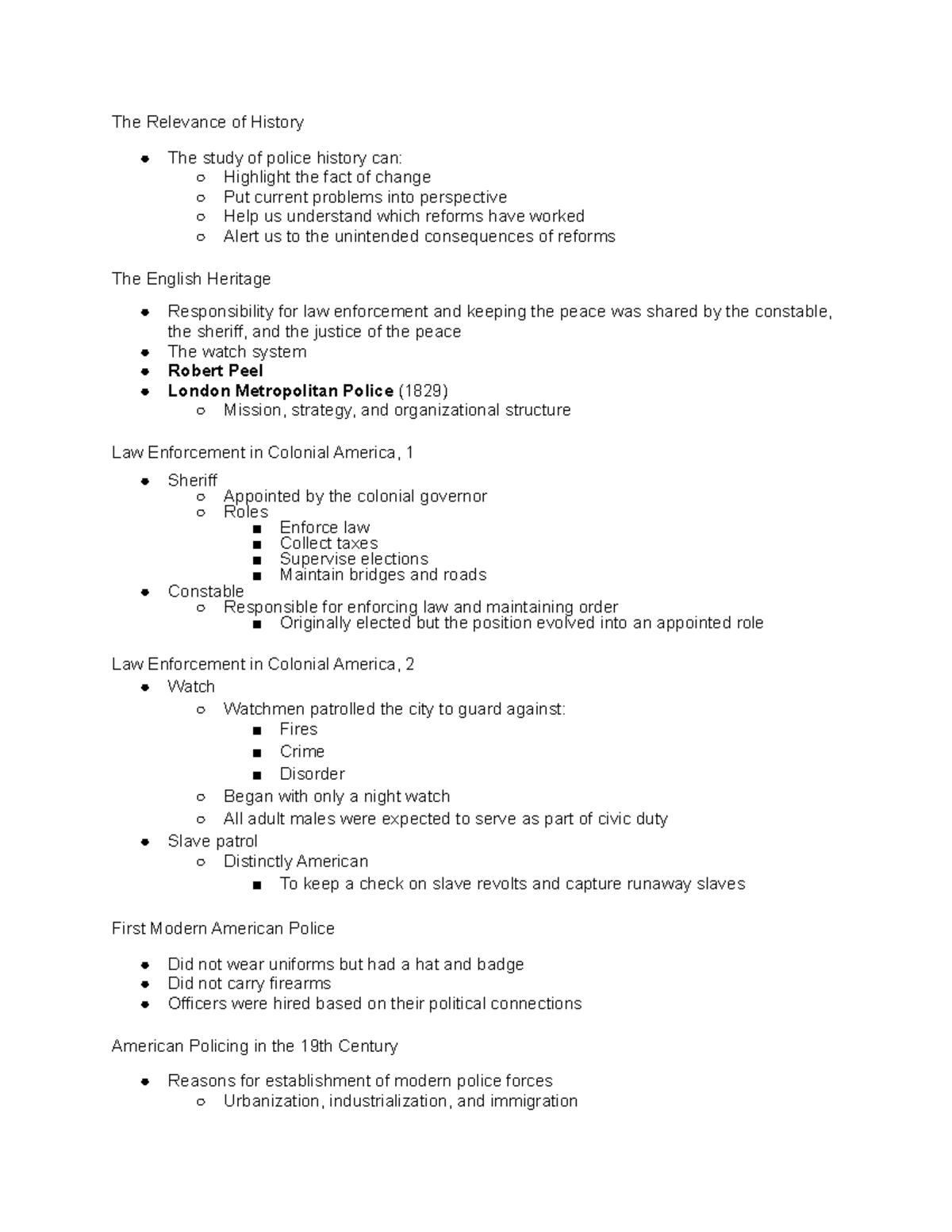 Chapter 2 The History of the American Police - The Relevance of History ...