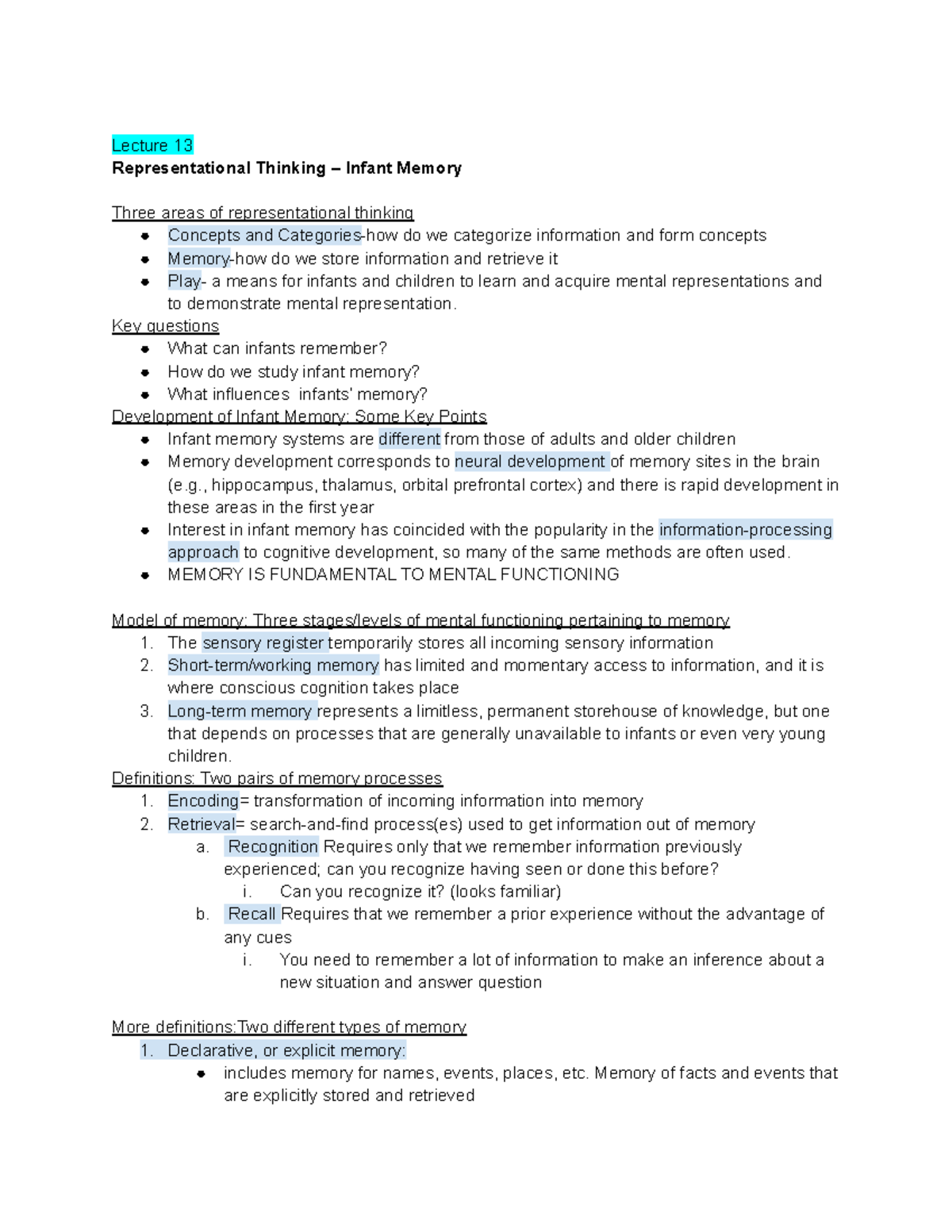 Psych 456 EXAM 4 Lecture Notes - Lecture 13 Representational Thinking ...