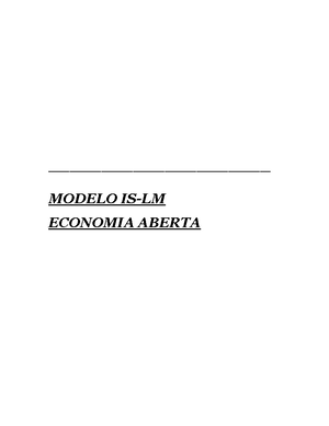 Modelo IS-LM Exercícios - Macroeconomia 61024 O Modelo IS-LM ou Modelo ...