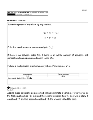 MAT 140 1 5 Problem Set Module 1 - MAT140 - Studocu