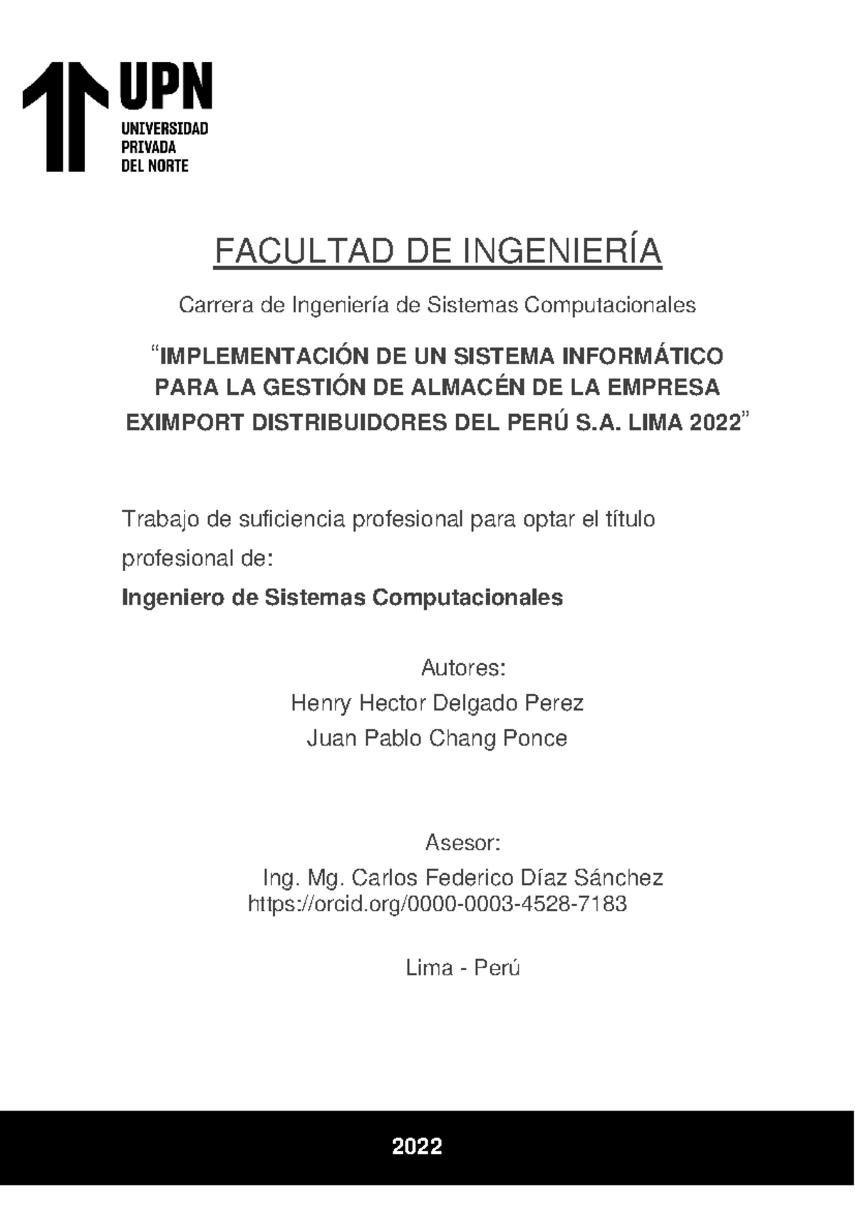 Chang Ponce, Juan Pablo-Delgado Perez, Henry Hector - FACULTAD DE ...