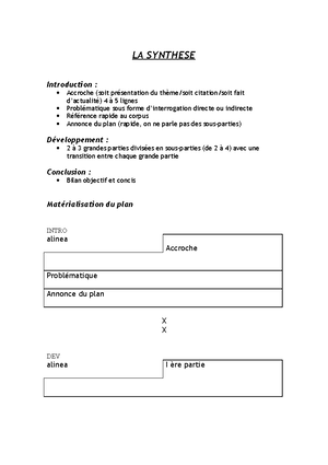 Exemple de tableau et synthèse rédigée - A. Finkielkraut « Qu’est- ce ...