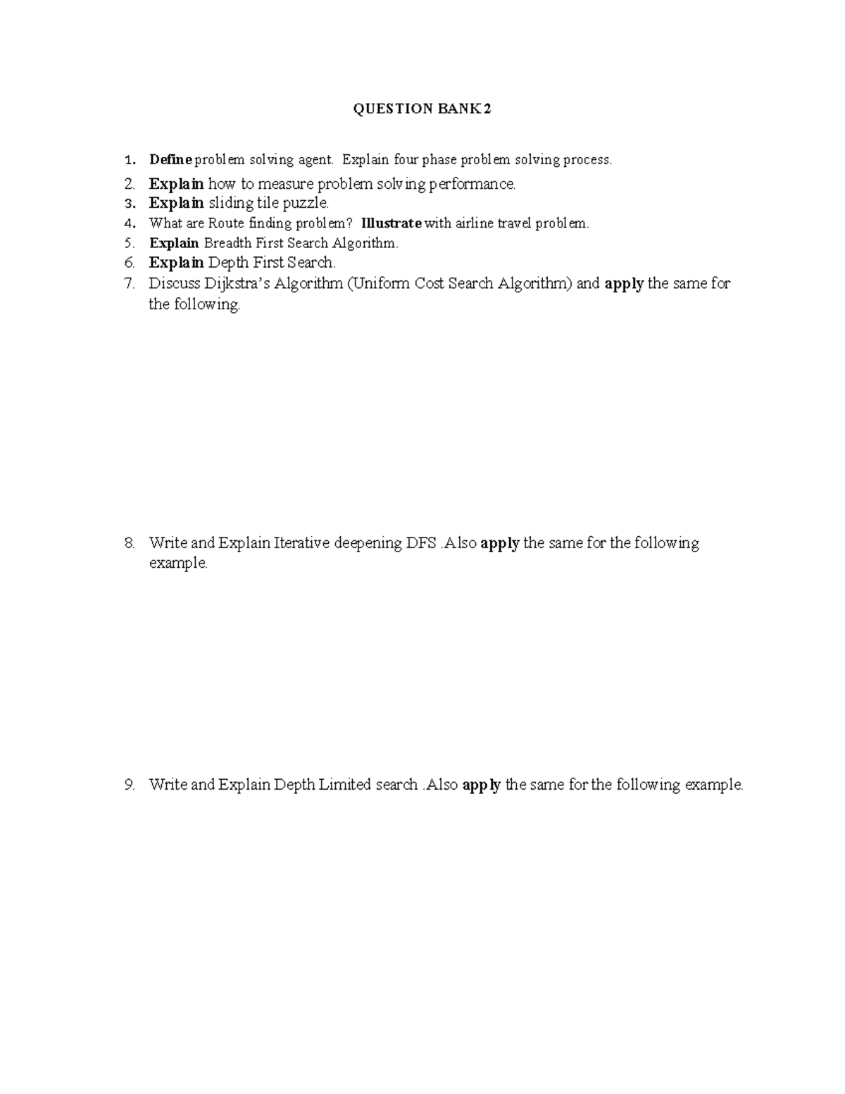 Question BANK2 - these are practice material for VTU exams - QUESTION ...