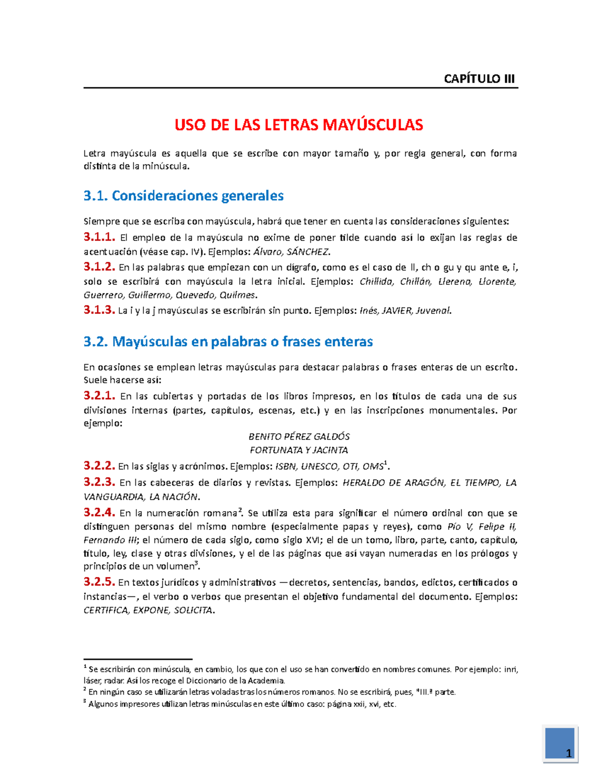 USO+DE+ Mayusculas - Uso de Mayúsculas - CAPÍTULO III USO DE LAS LETRAS ...