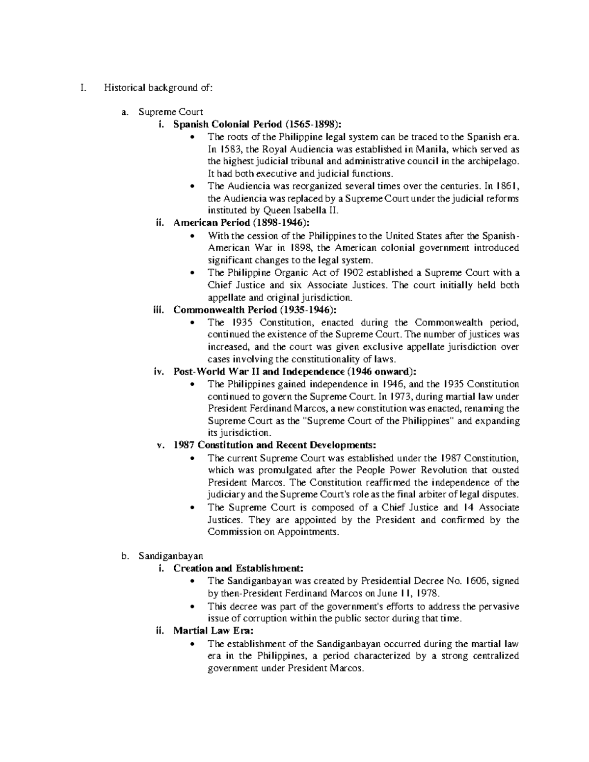 History - Historical background of the Supreme Court, Sandiganbayan ...