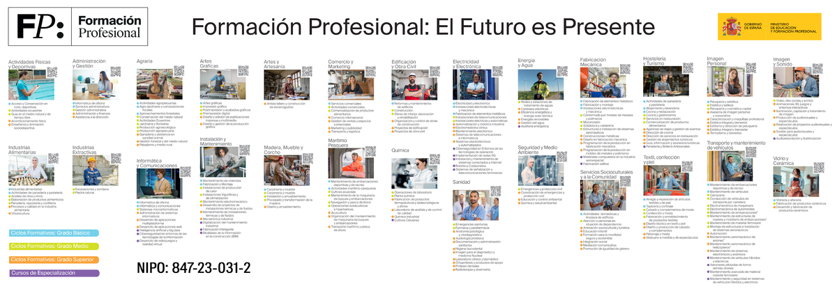 Catalogo-fp-2023 - Catálogo de ciclos de formación profesional por familias - Formación ...