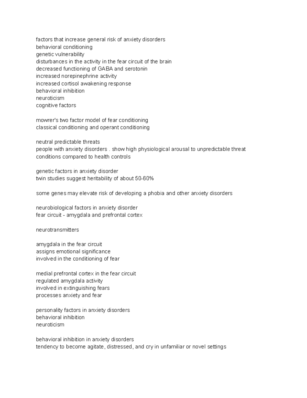 405 study guide 33 - Professor: Jeff Henriques - factors that increase ...