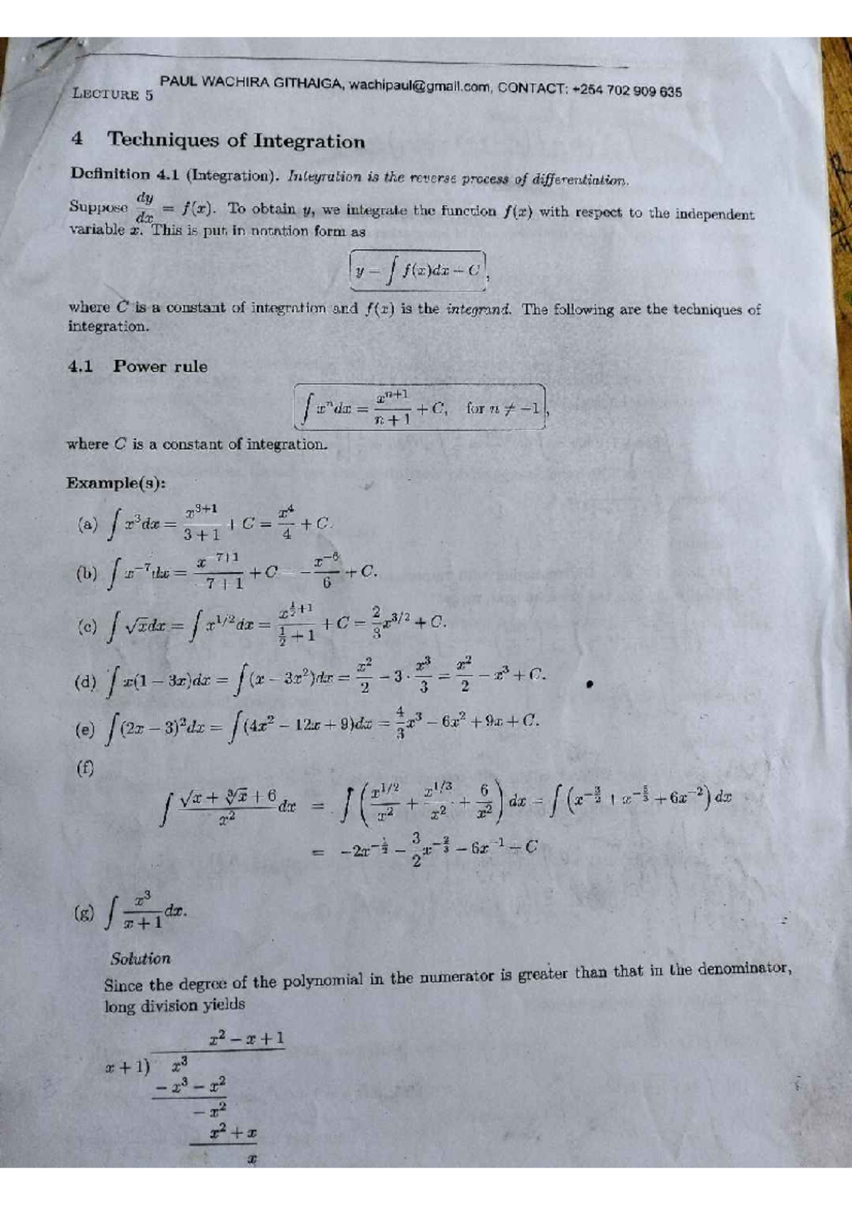 Calculus LEC Notes compressed - Bsc.Civil Engineering - Studocu