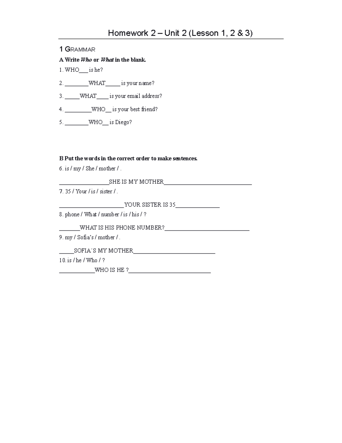 B01 homework 2 - unit 2 - tarea - Homework 2 – Unit 2 (Lesson 1, 2 & 3 ...