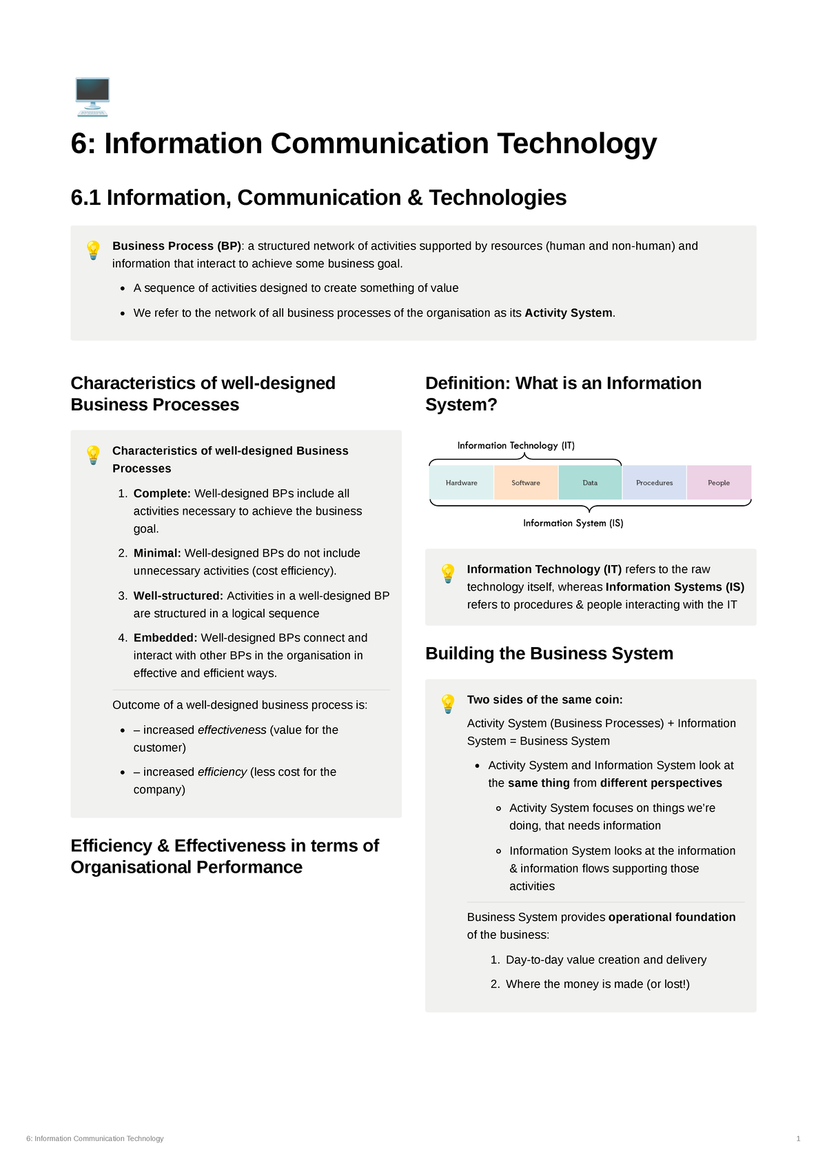 6: Information Communication Technology - A sequence of activities ...