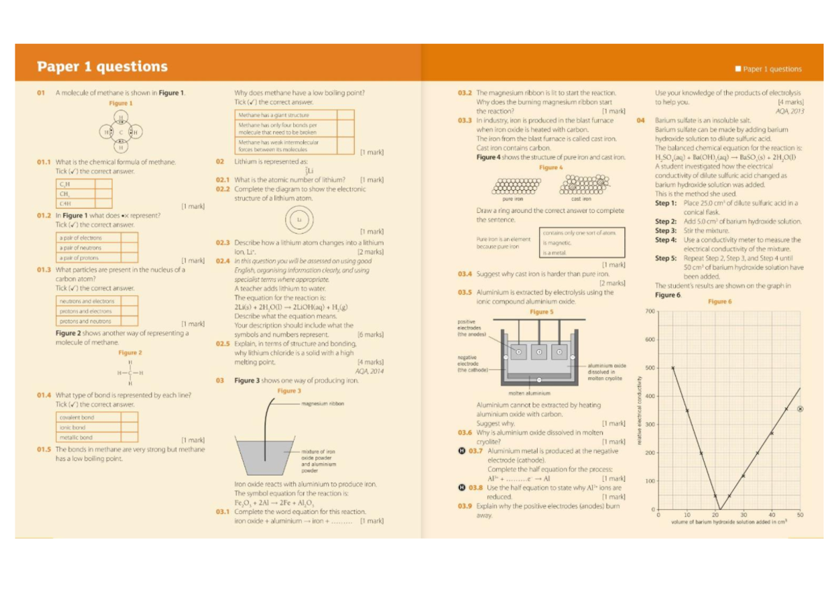 GCSE aqa chemistry paper 1 questions - Studocu