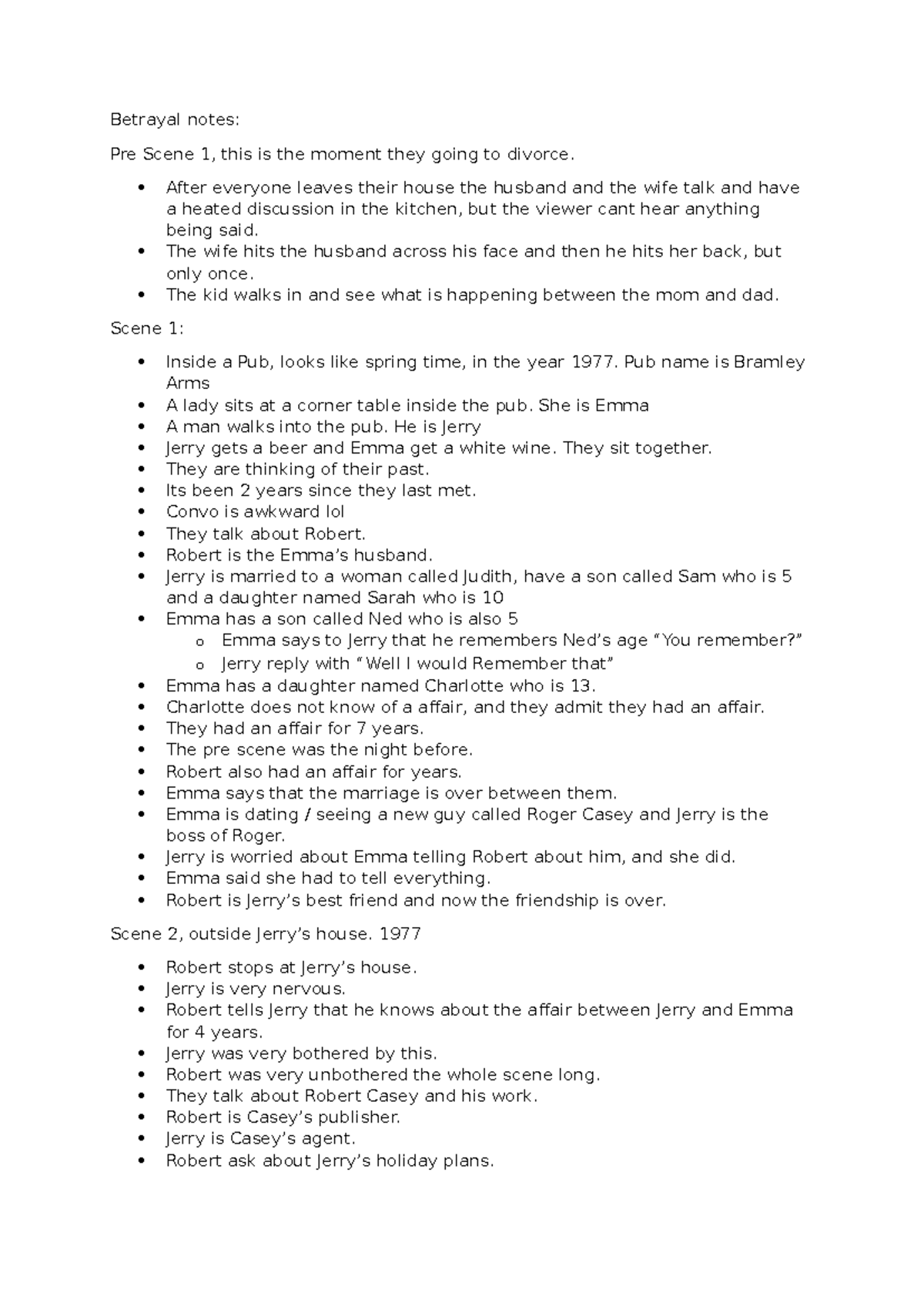 Betrayal notes - Summary I Must Betray You - Betrayal notes: Pre Scene ...