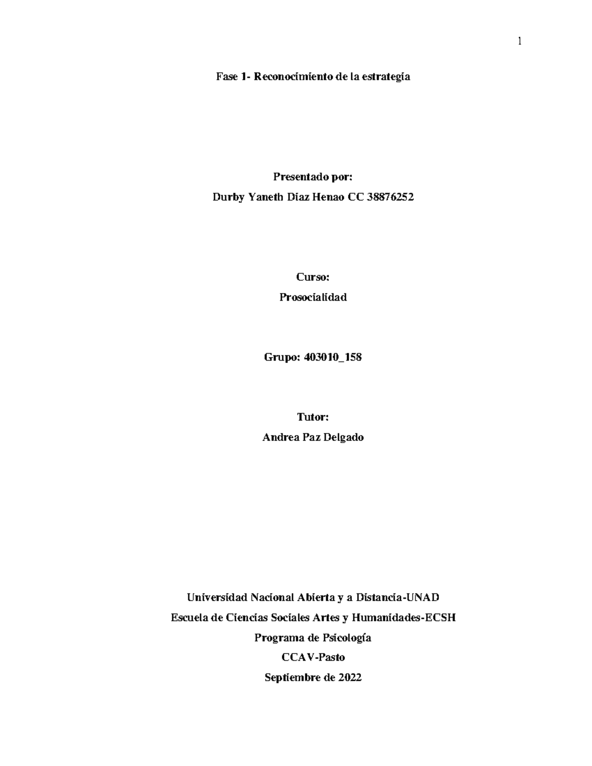 Fase 1 Reconocimiento de la estrategia Durby Yaneth Diaz Henao Grupo ...