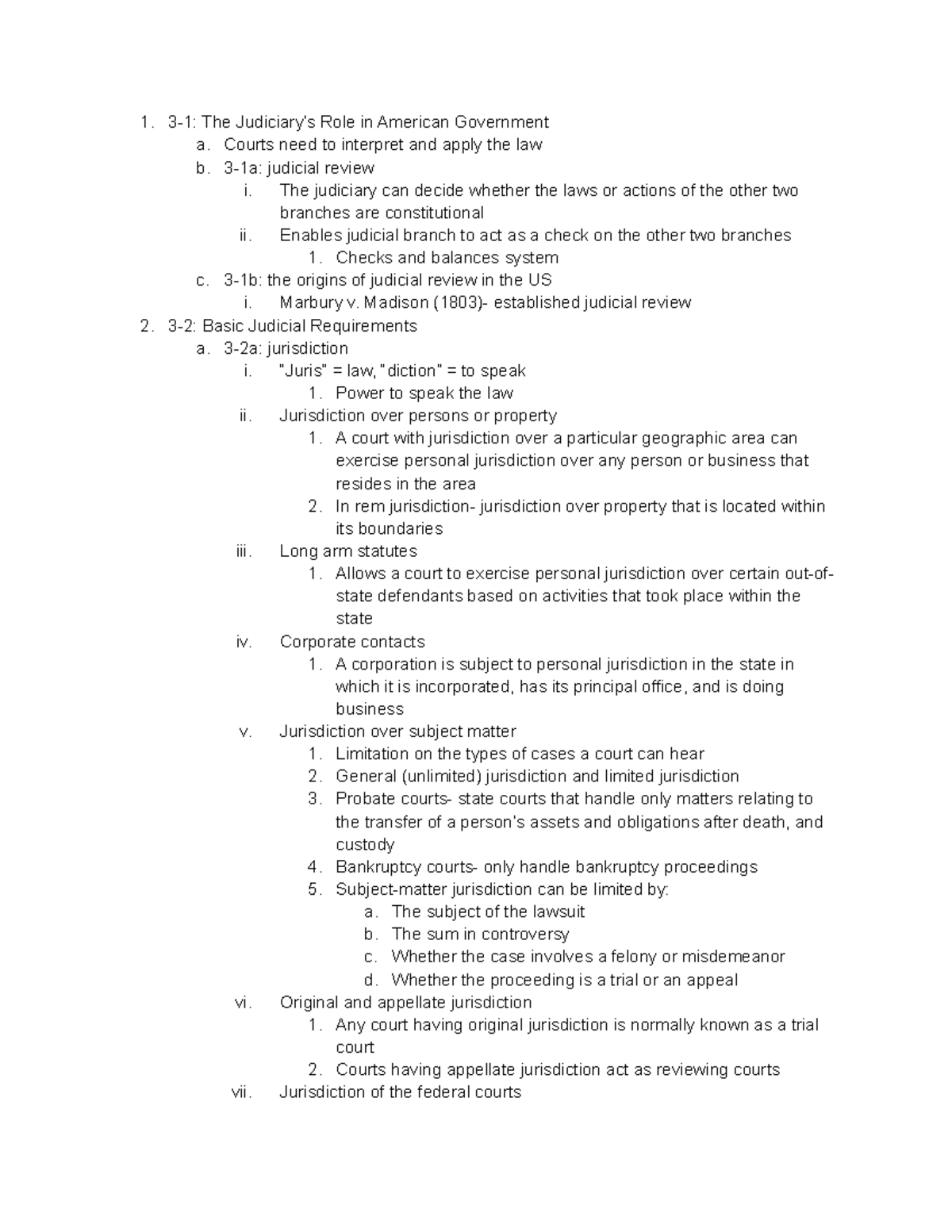 Chapter 3 Courts and Alternative Dispute Resolution - 3-1: The ...