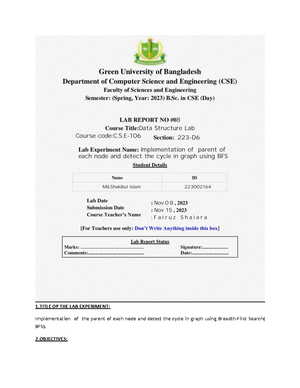 CSE LAB 8 - Implementation of PRIMS Algorithm, data insert, update and ...