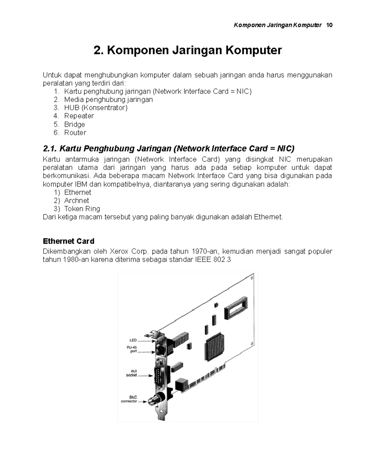 [02] Komponen Jaringan Komputer - 2. Komponen Jaringan Komputer Untuk ...