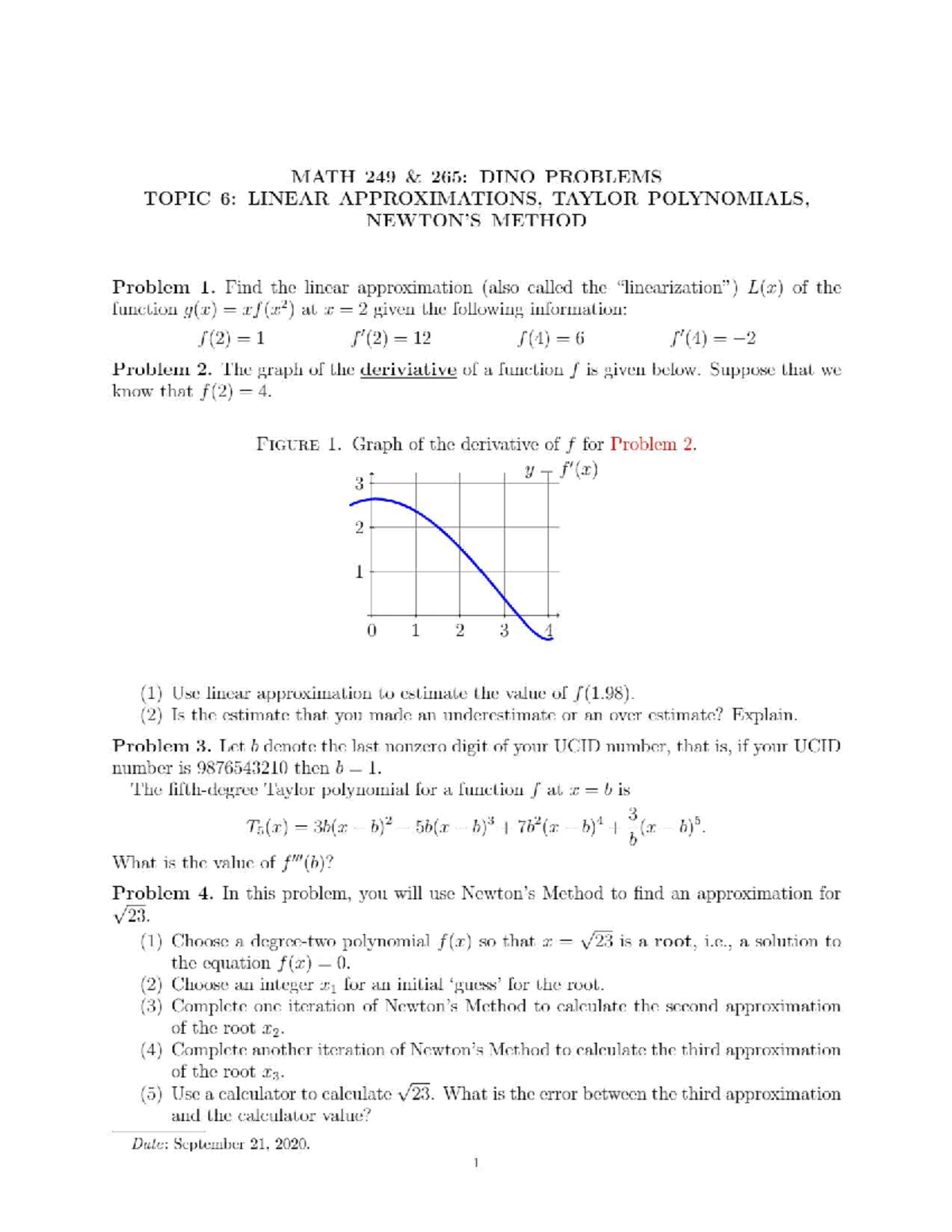 T6 - topic 6 dino - MATH 265 - Studocu