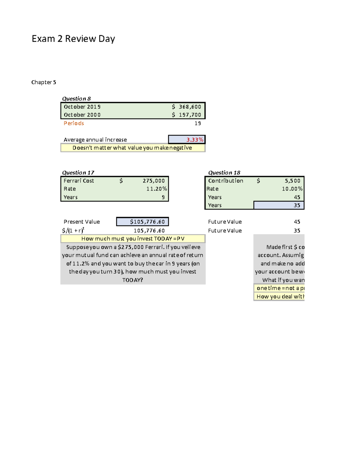 Exam 2 Review Shell Fa 22 5-6 - Exam 2 Review Day Chapter 5 Question 8 ...