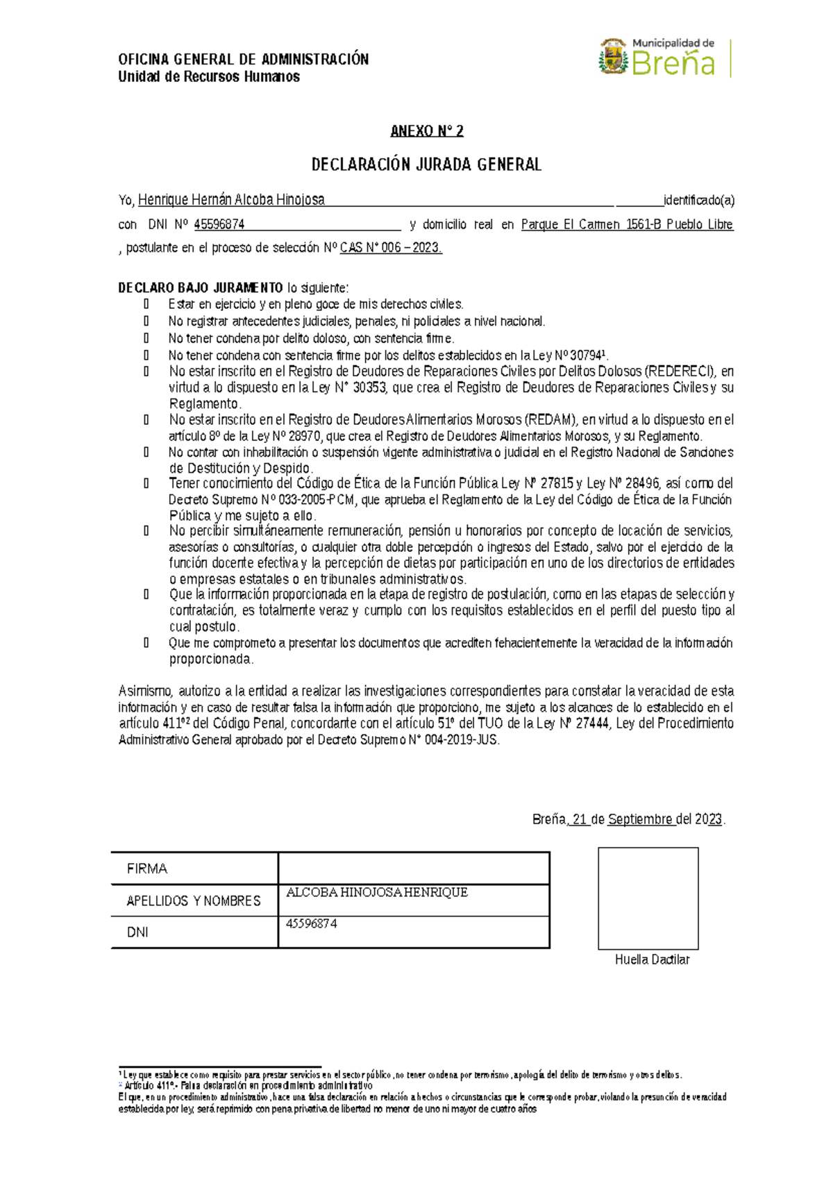 Formatos-DE-DDJJ - ANOTACIONES - OFICINA GENERAL DE ADMINISTRACIÓN ...