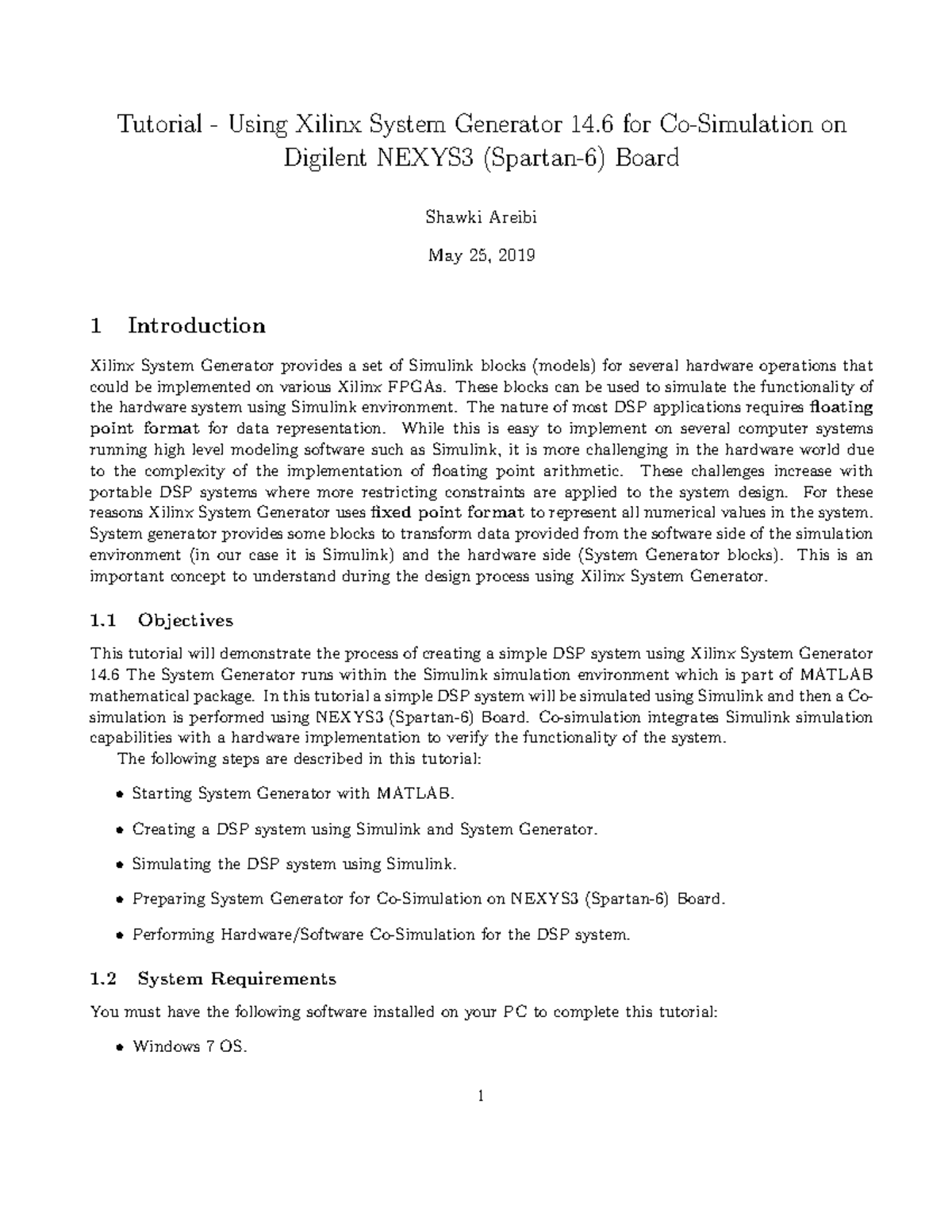 Sg Tutorial 1 Please Accept Tutorial Using Xilinx System Generator 14 For Co Simulation On