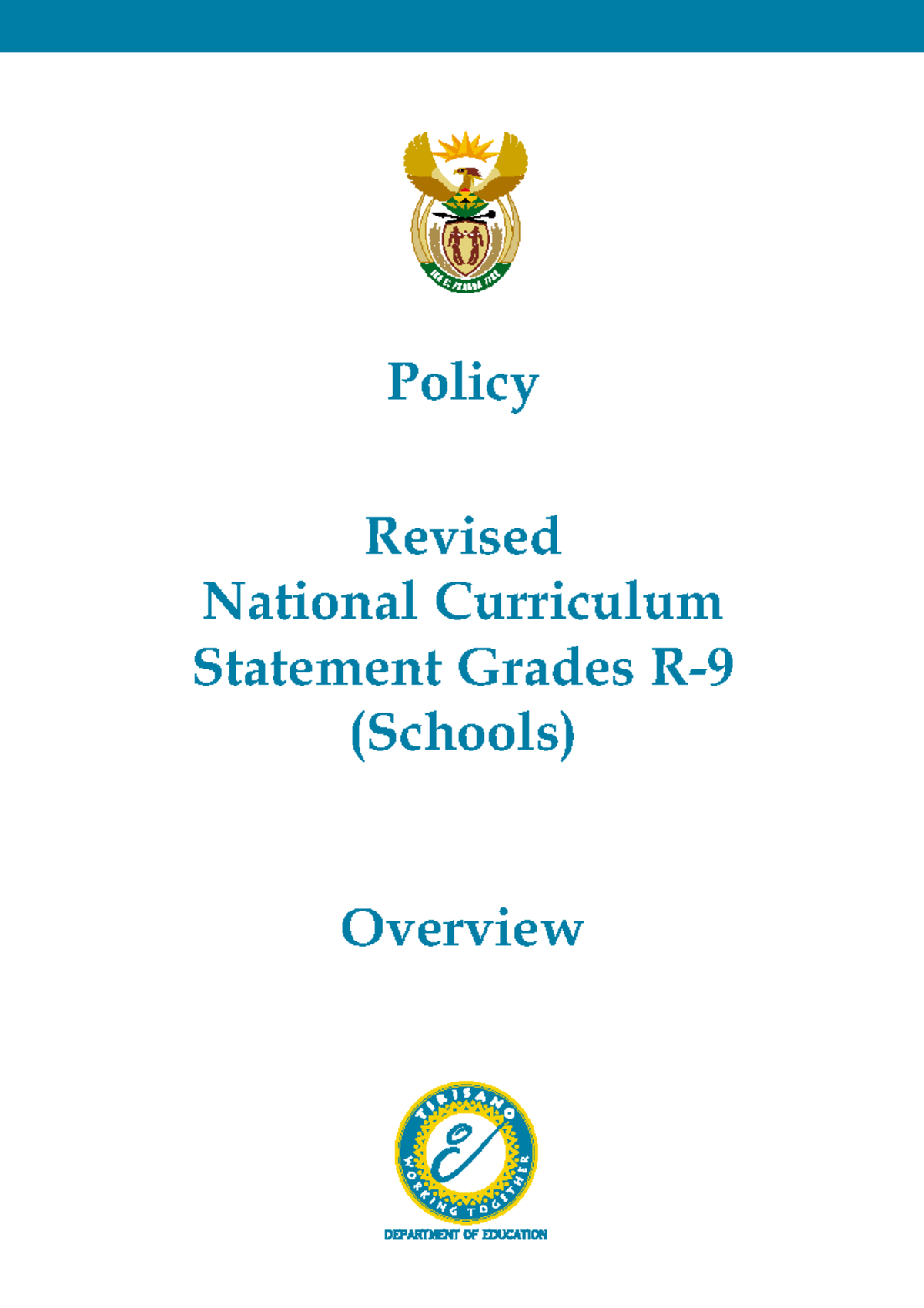 Overview - Poe - Policy Revised National Curriculum Statement Grades R ...