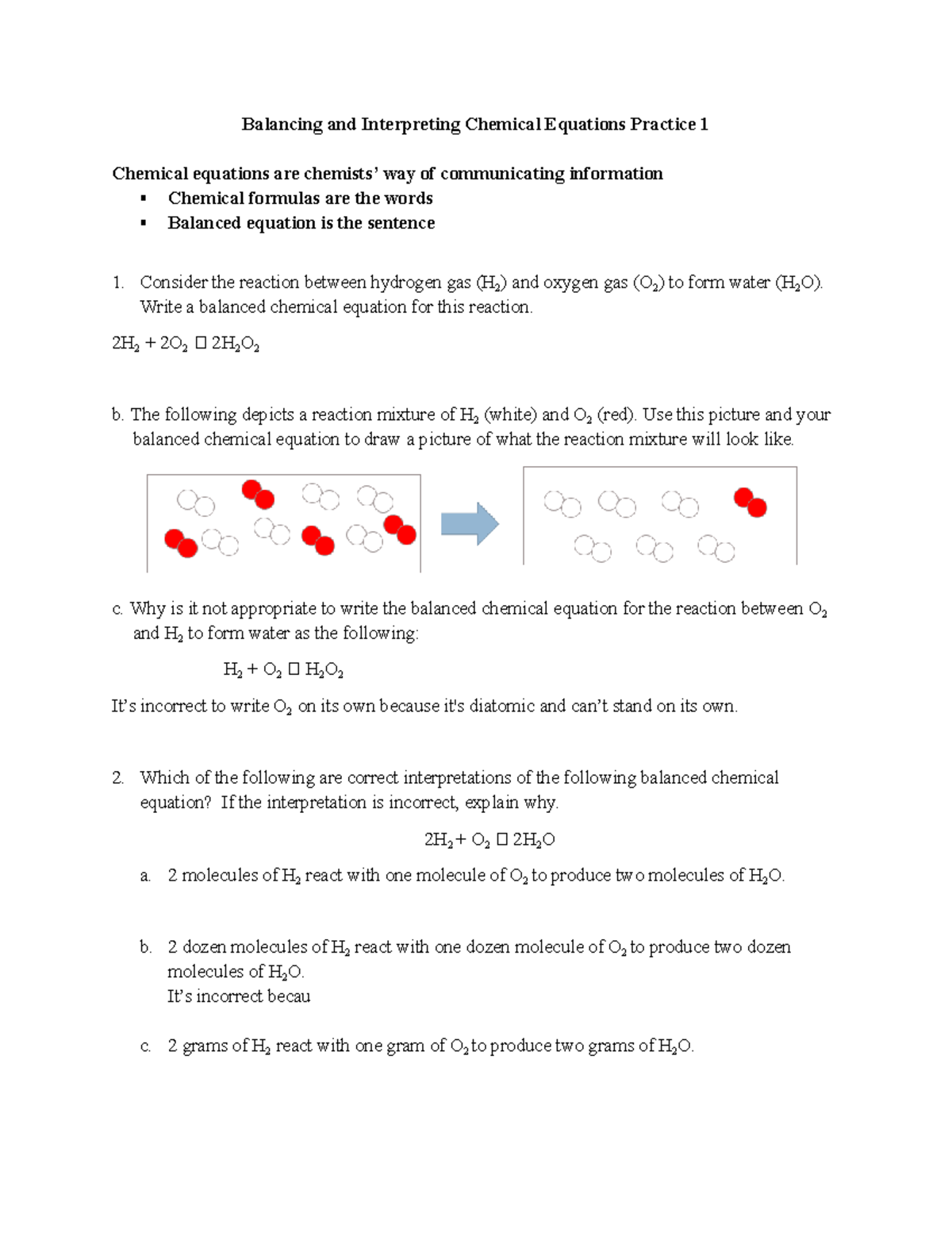 Copy of Copy of Day 1 In class activity Balancing and Interpreting ...