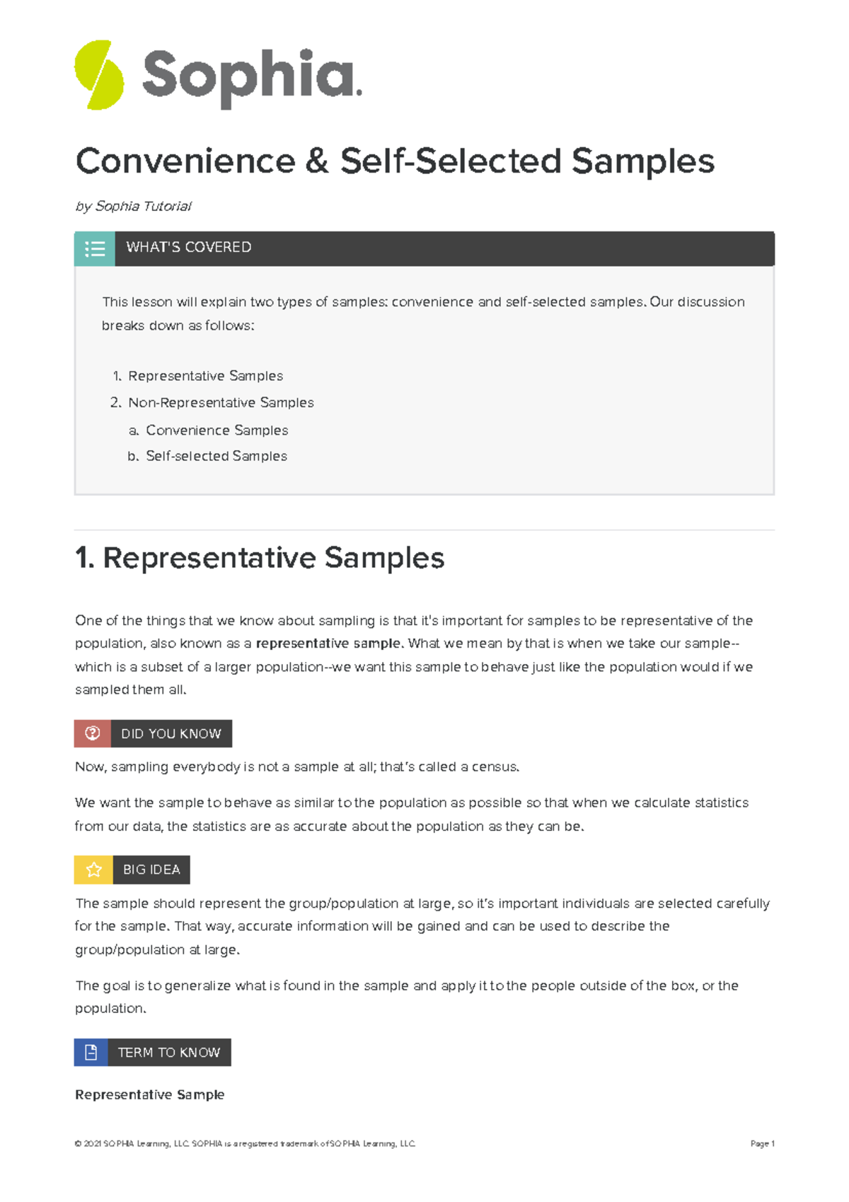 Convenience self selected samples - Convenience & Self-Selected Samples ...